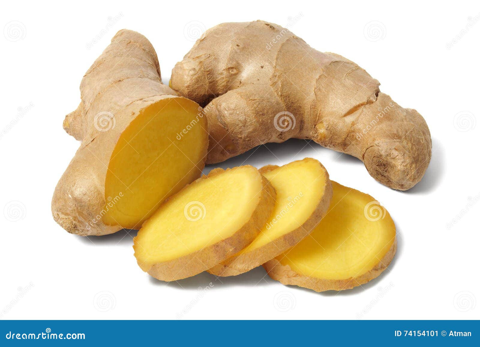 Ginger root on white stock image. Image of scent, scented - 74154101