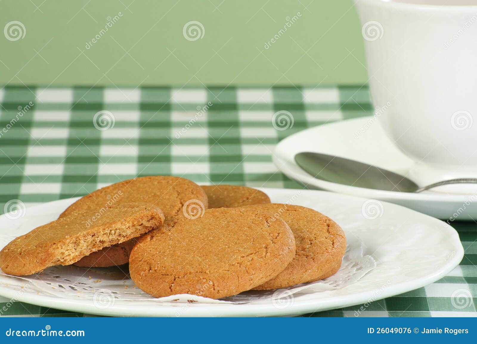 Ginger snap biscuits stock photo. Image of bake, round - 26049076
