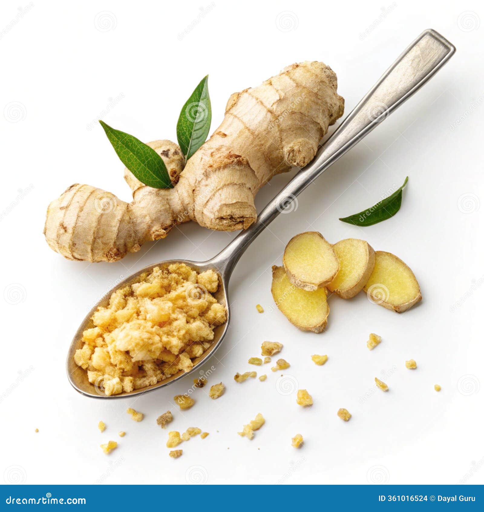 Ginger on Spoon Isolated on Transparent Background Stock Illustration ...