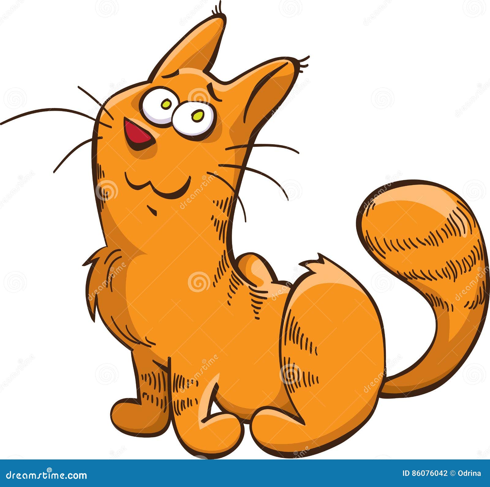 Ginger tabby cat stock vector. Illustration of pretty - 86076042