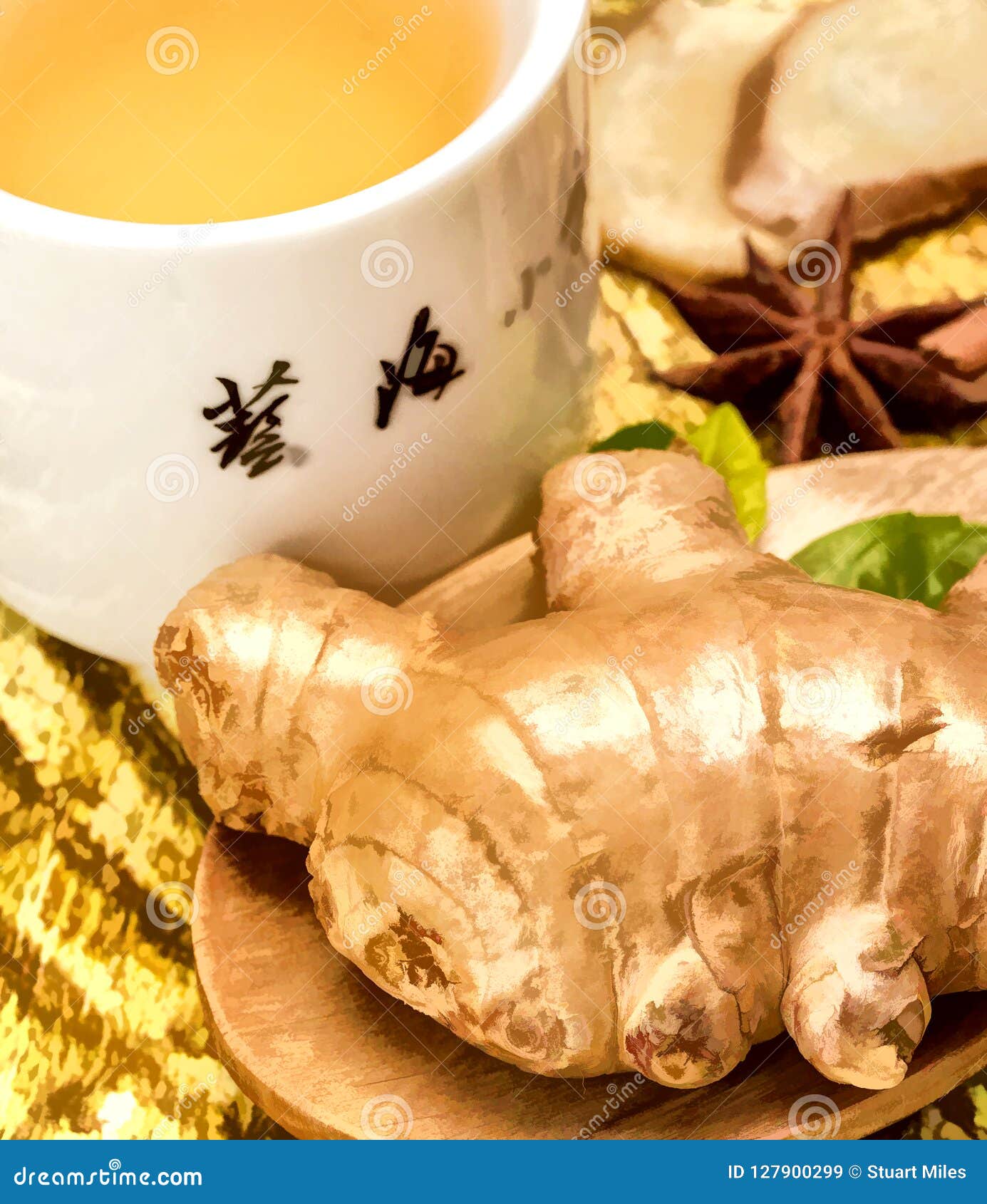 Ginger Tea Cup Represents Refreshes Spiced and Beverage Stock Image ...