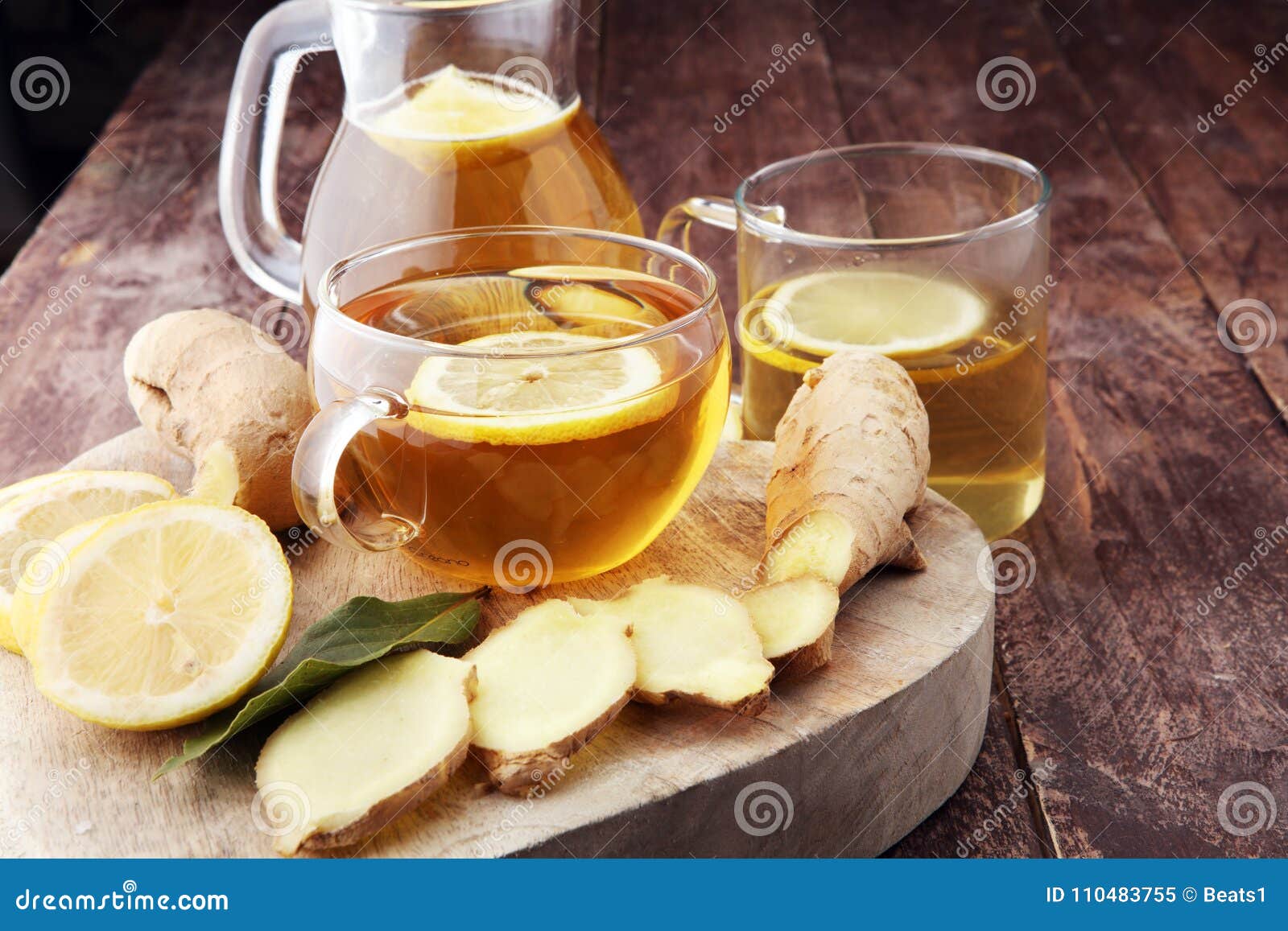 Ginger Tea in a Glass for Flu Cold Winter Days Stock Image - Image of ...