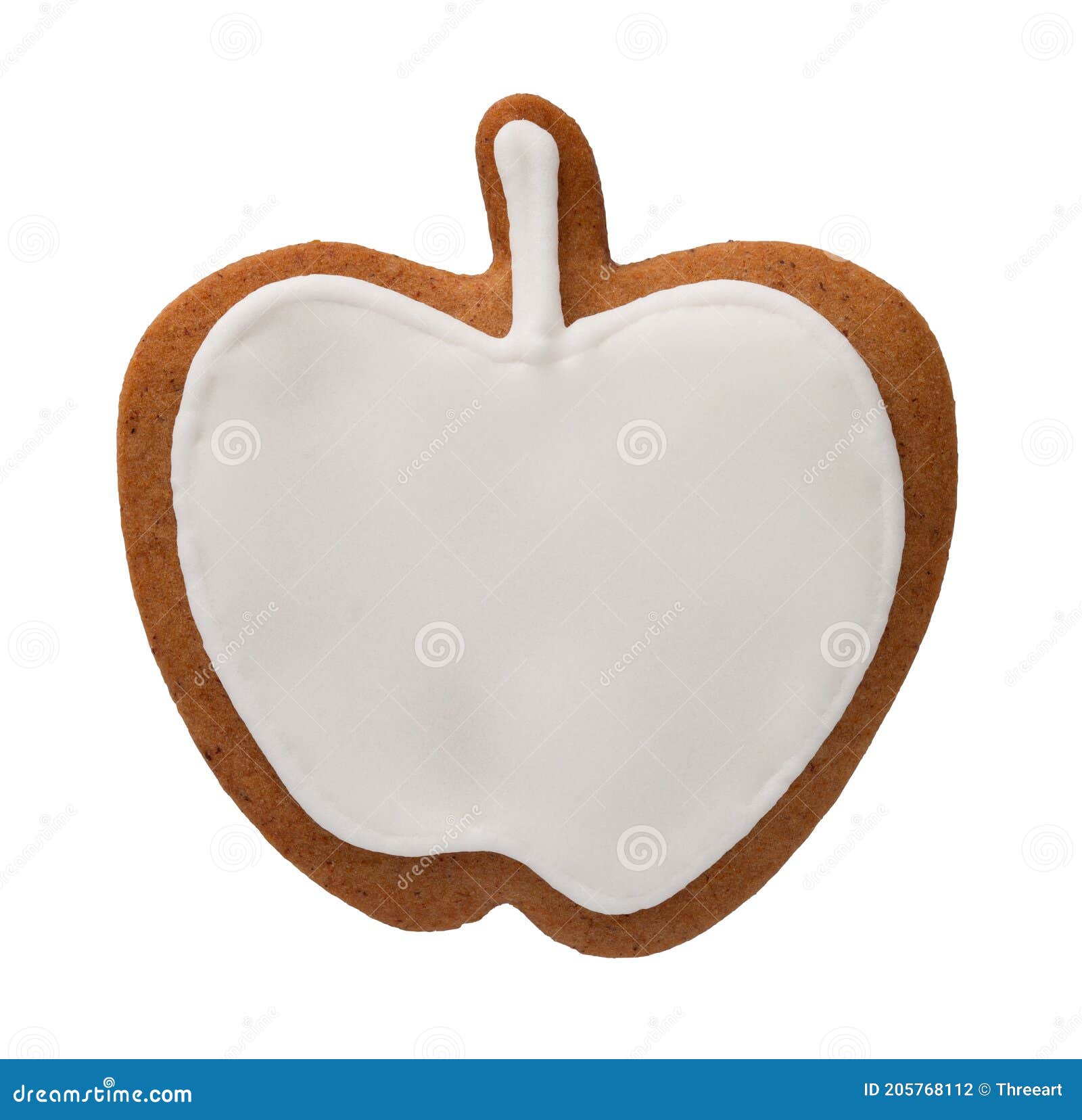 Gingerbread Apple Isolated on White Background Stock Photo - Image of ...