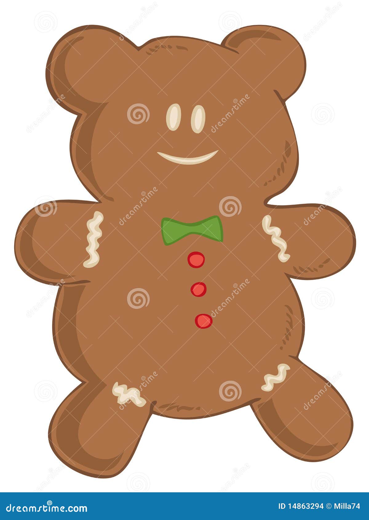 Gingerbread bear. stock vector. Illustration of gastronomy - 14863294