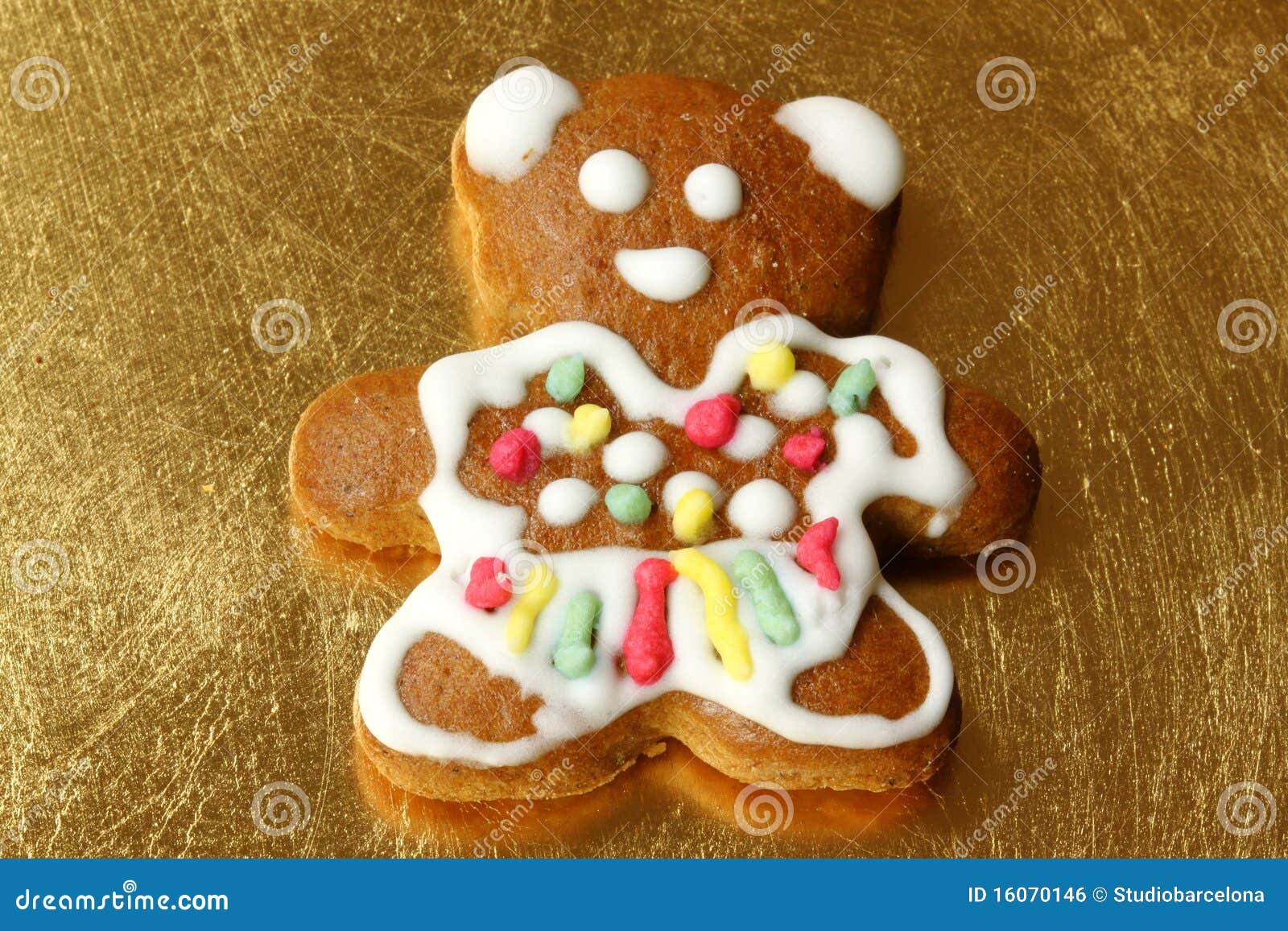 Gingerbread bear stock photo. Image of ornamented, plate - 16070146