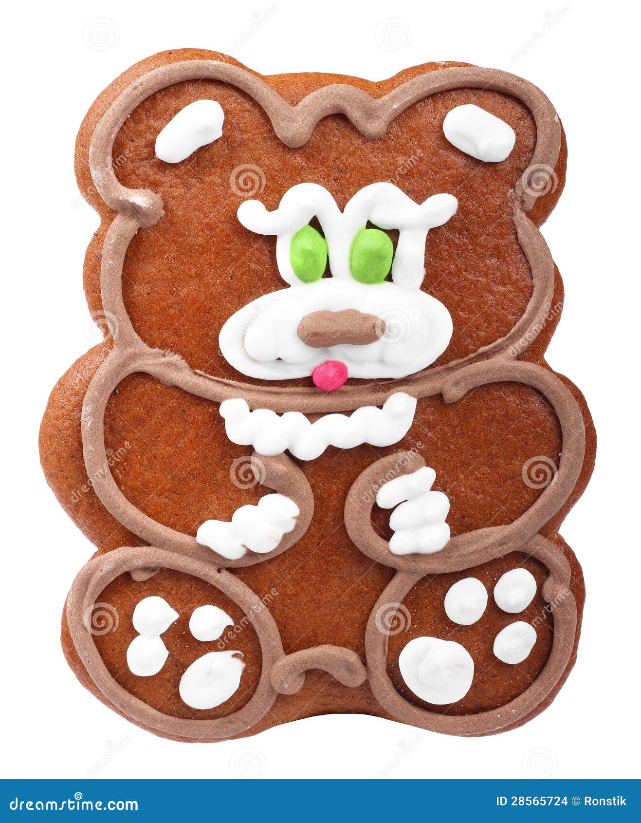 Gingerbread bear stock photo. Image of white, cutout - 28565724
