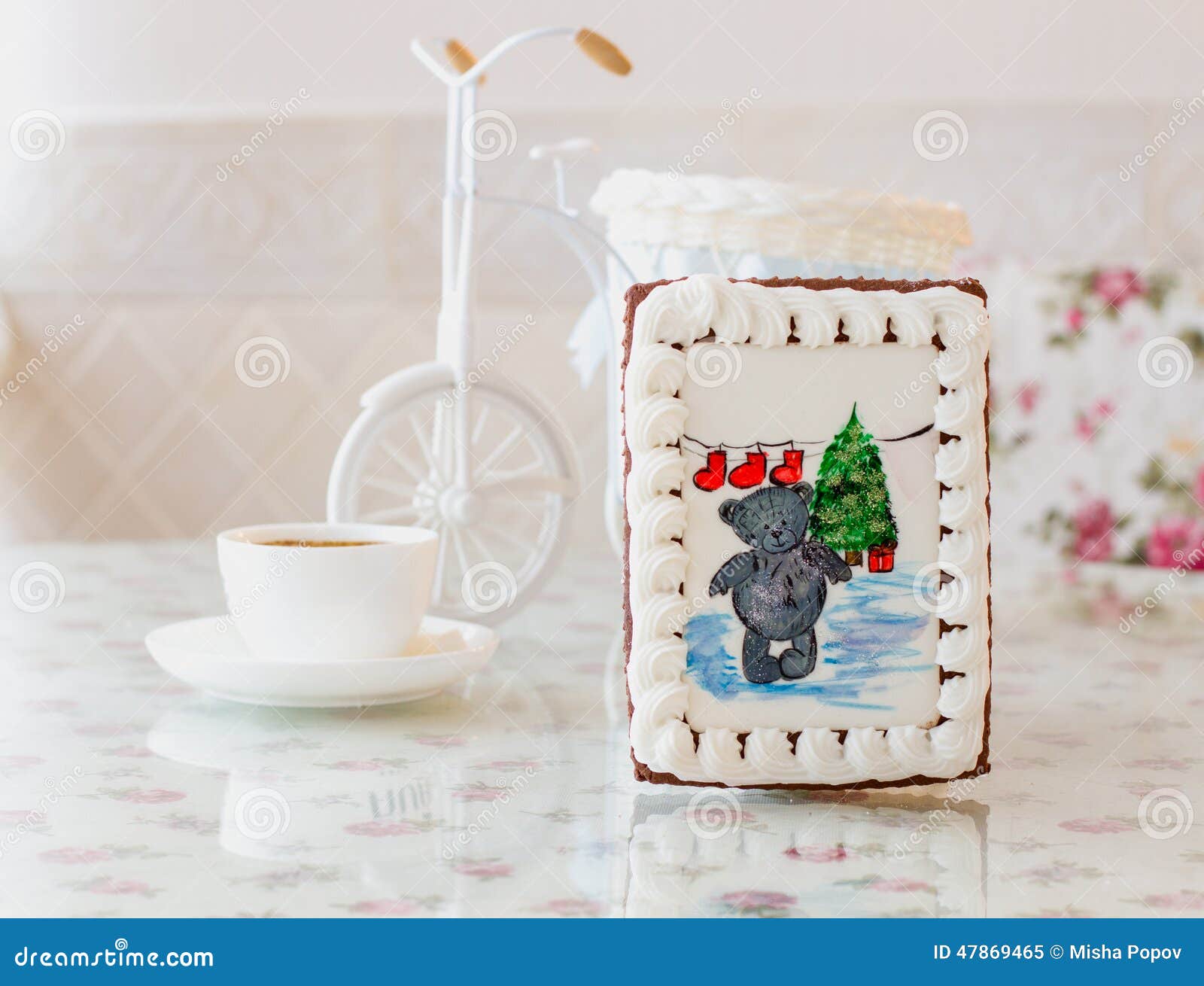 Gingerbread bear new year stock image. Image of closeup - 47869465