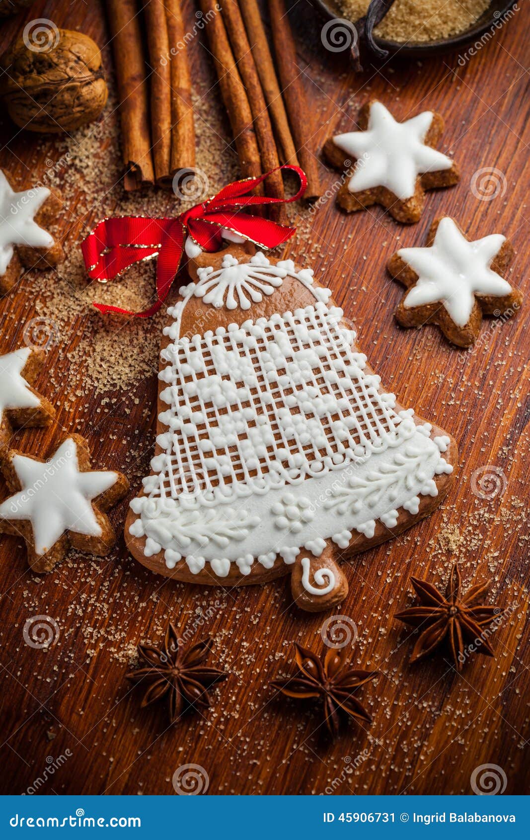 Gingerbread Bell for Christmas Stock Image - Image of homemade ...