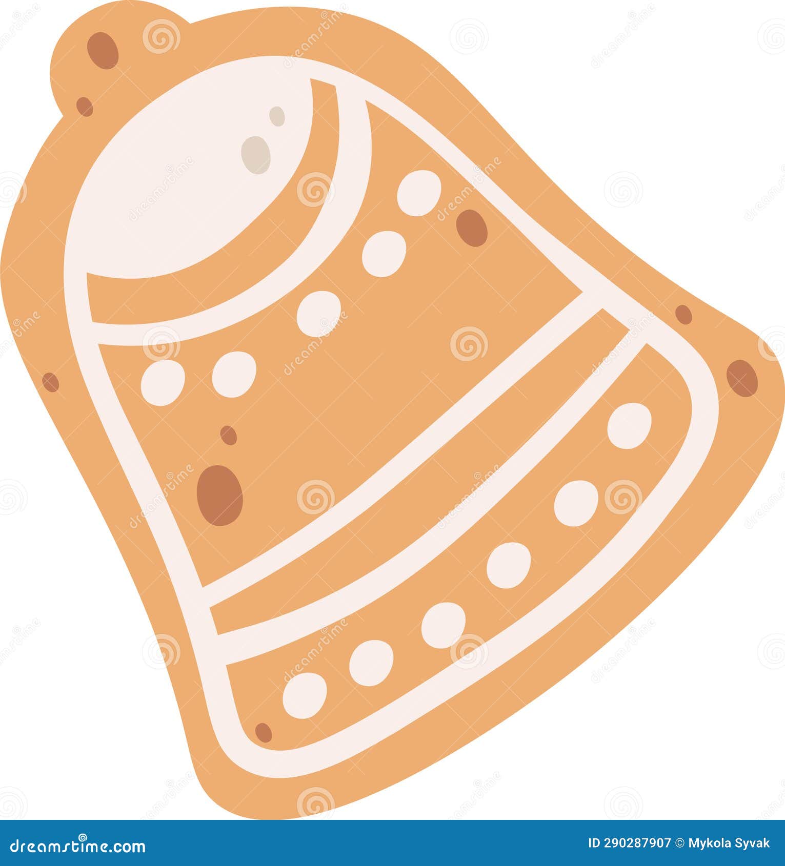 Gingerbread Bell Cookie stock illustration. Illustration of xmas ...