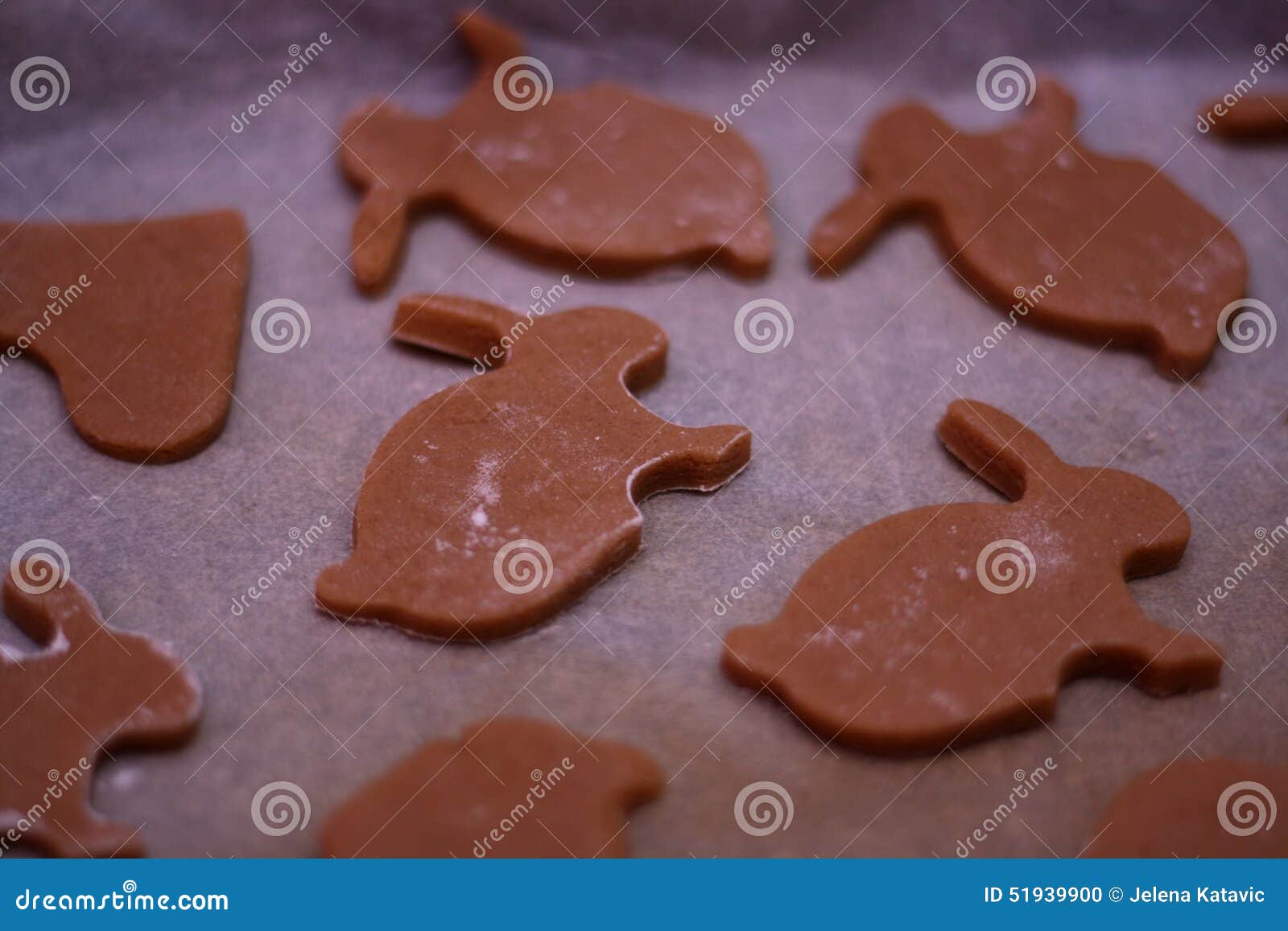Gingerbread Bunnies stock photo. Image of shape, shaped - 51939900