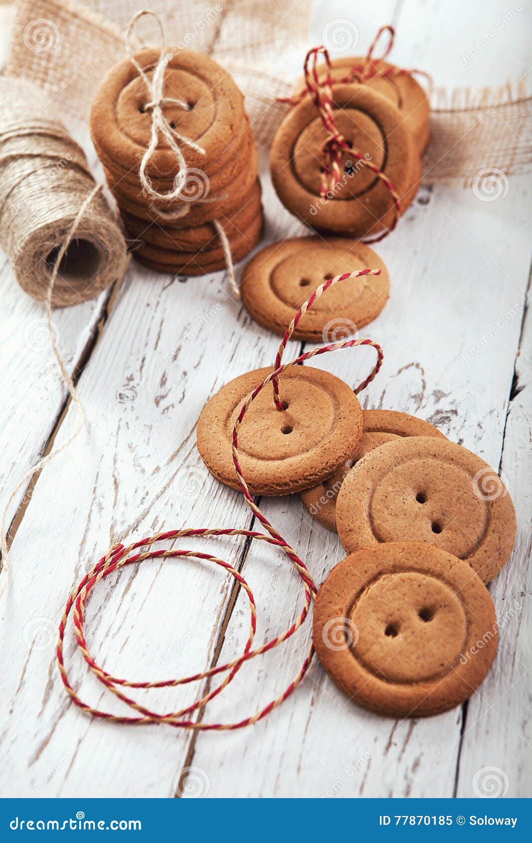 Gingerbread Buttons Traditionak Christmas Cookies Stock Image - Image ...