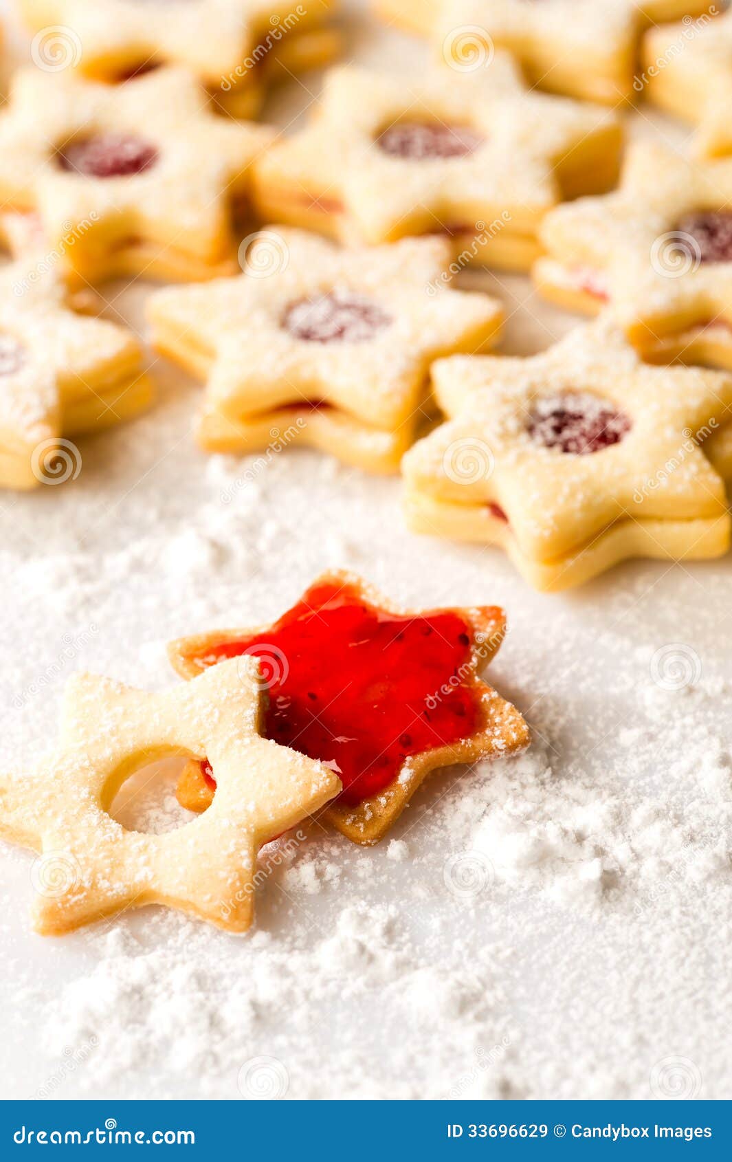 Gingerbread Christmas Cookie Star Powdered Sugar Stock Image - Image of ...