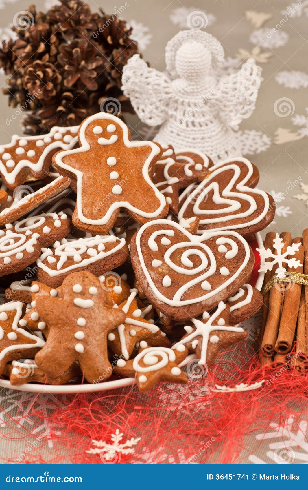 Gingerbread Christmas Cookies Stock Image - Image of craft, cookies ...