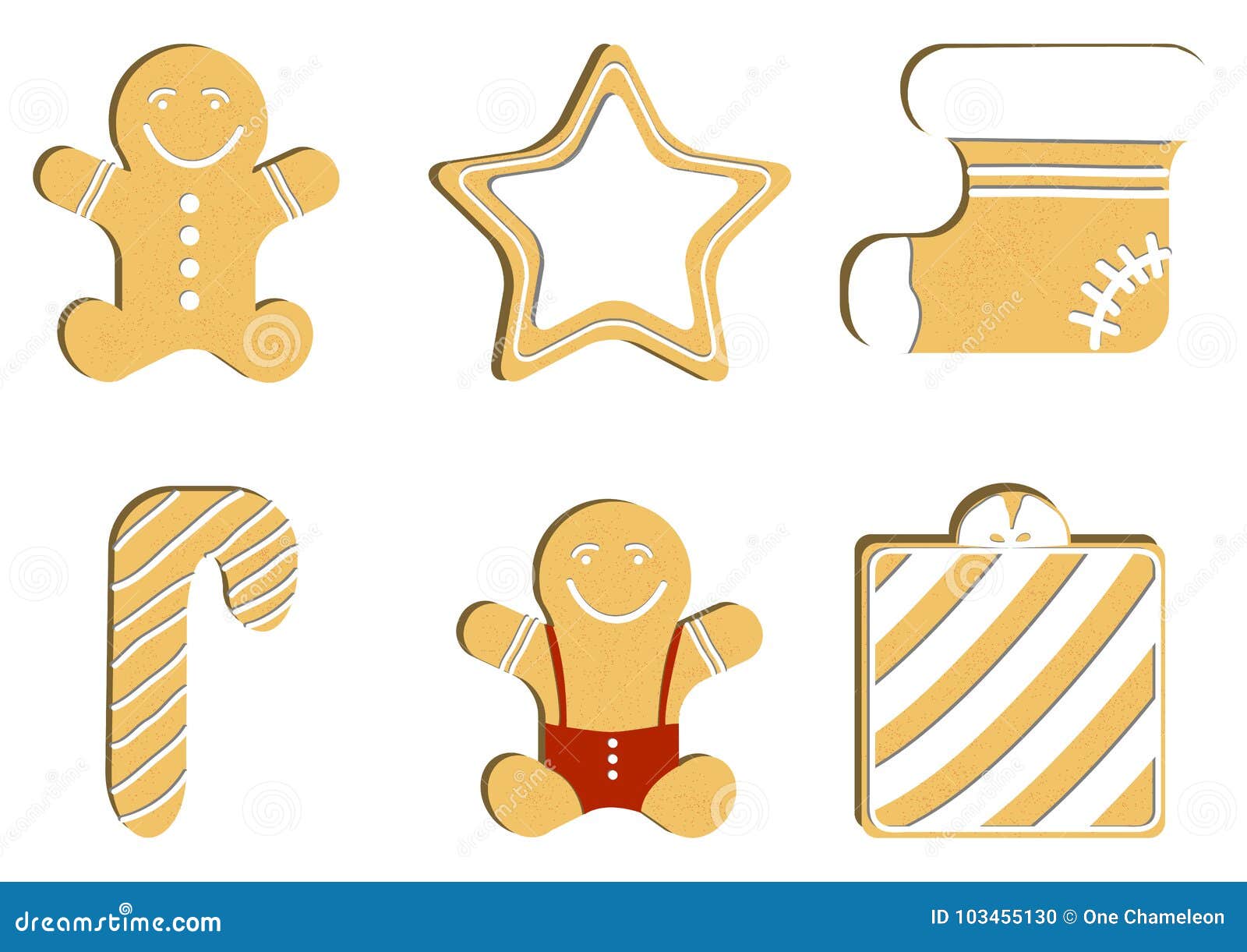 Gingerbread Cinnamon. Magic Gingerbread Man Decorated Colored Icing ...