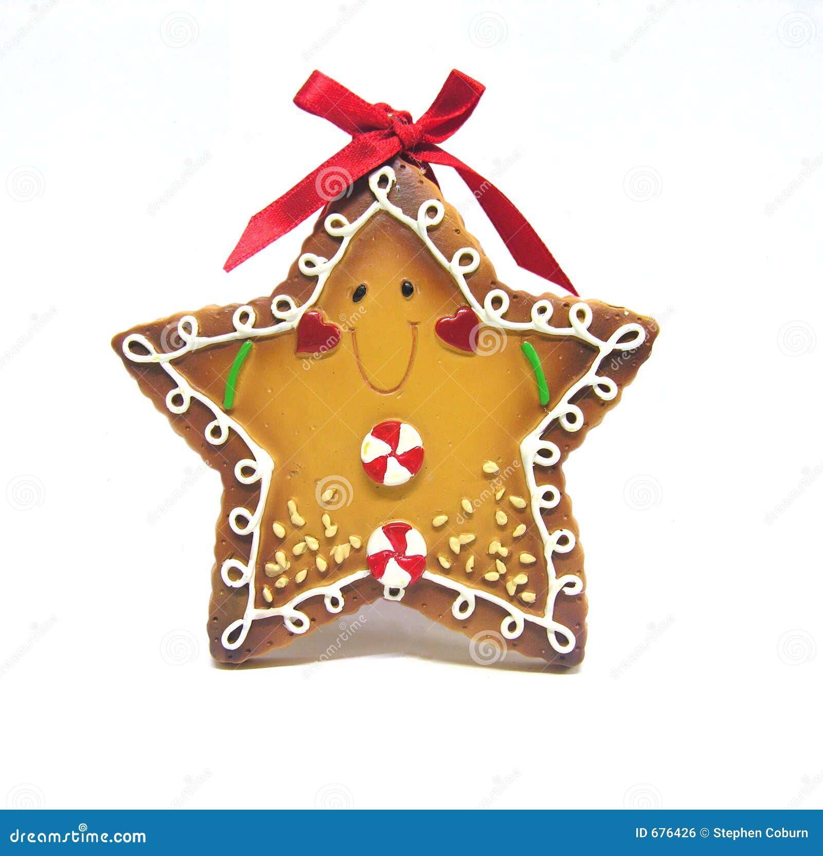 Gingerbread Man Cookie With Gym Dumbbell And Christmas Tree Branches ...