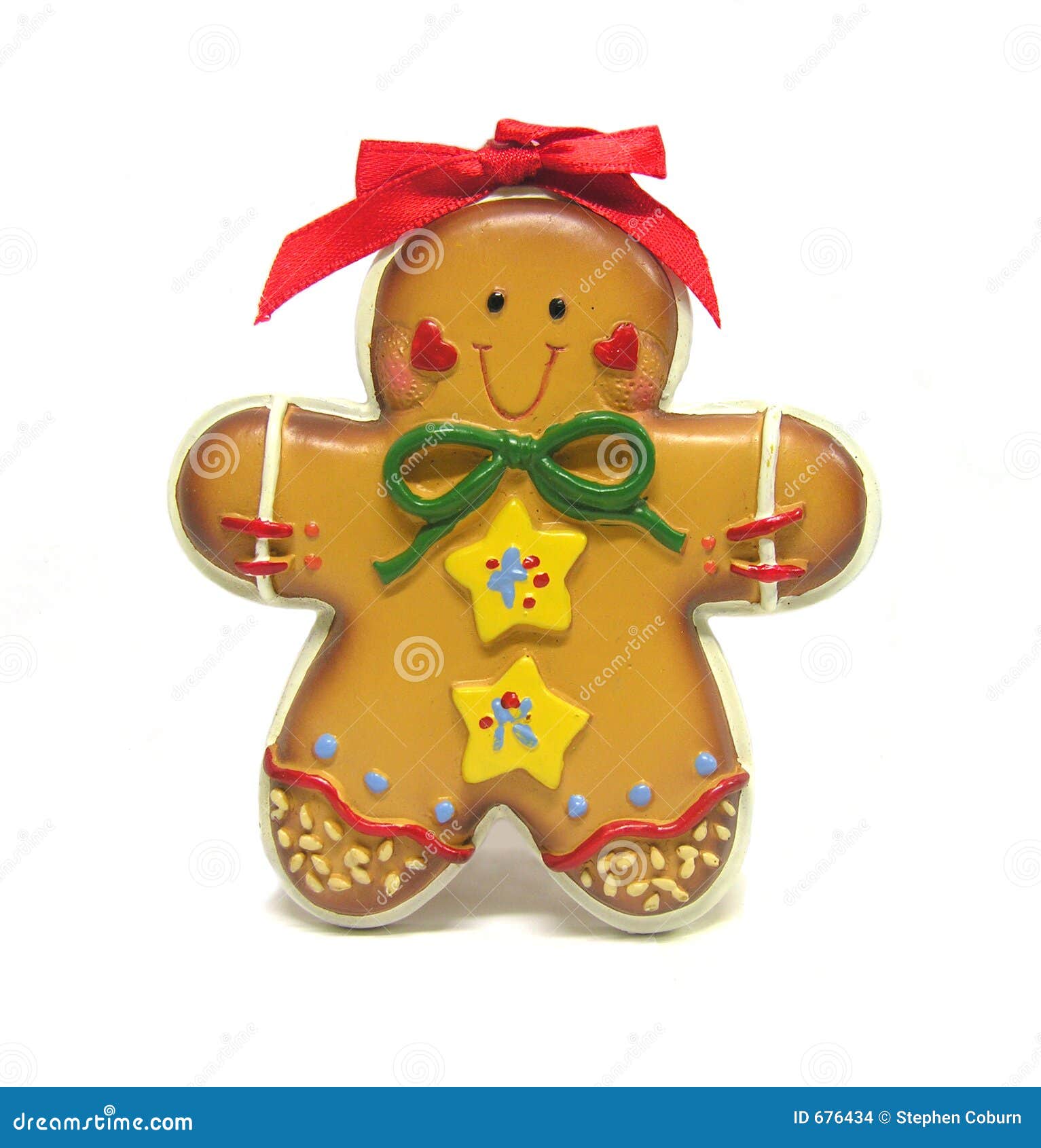 Gingerbread Man Cookie With Gym Dumbbell And Christmas Tree Branches ...
