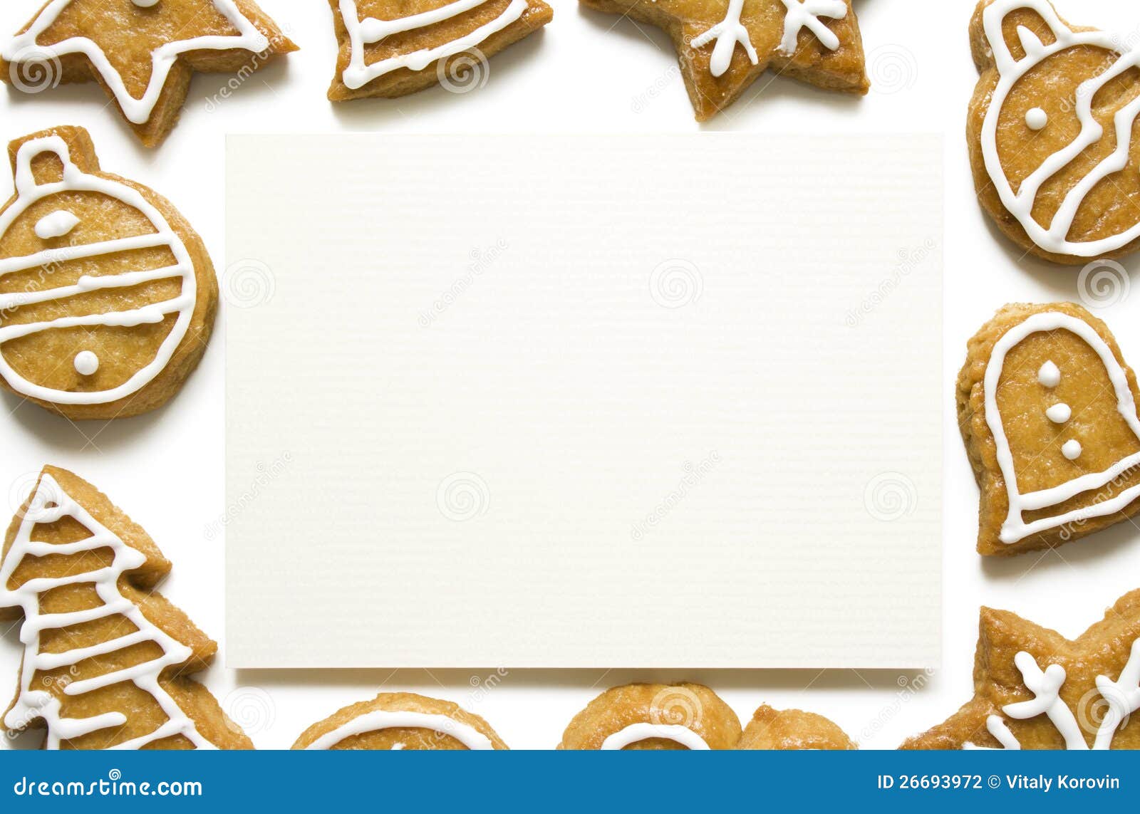 Gingerbread Cookie Frame stock photo. Image of holiday - 26693972