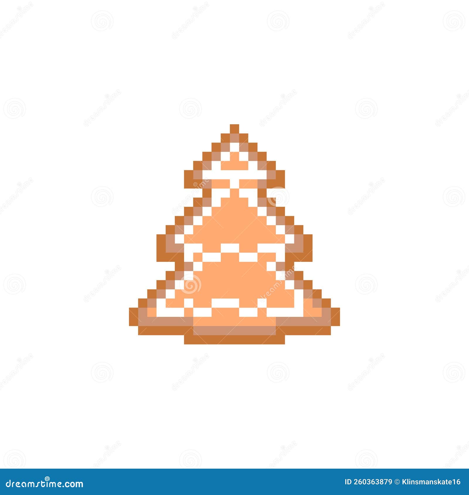 Gingerbread Cookie Pixel Art Style Sticker Stock Vector - Illustration ...