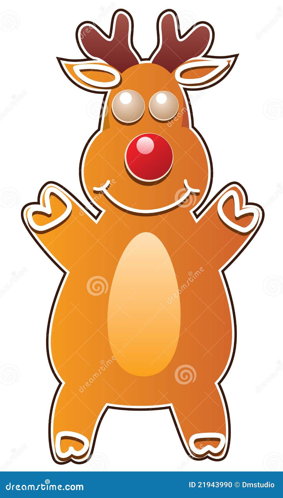 Gingerbread Cookie - Rudolph Deer Stock Vector - Illustration of ginger ...