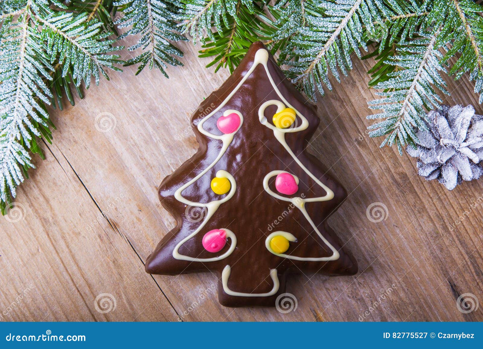 Gingerbread Cookie in the Shape of Christmas Trees Stock Image - Image ...