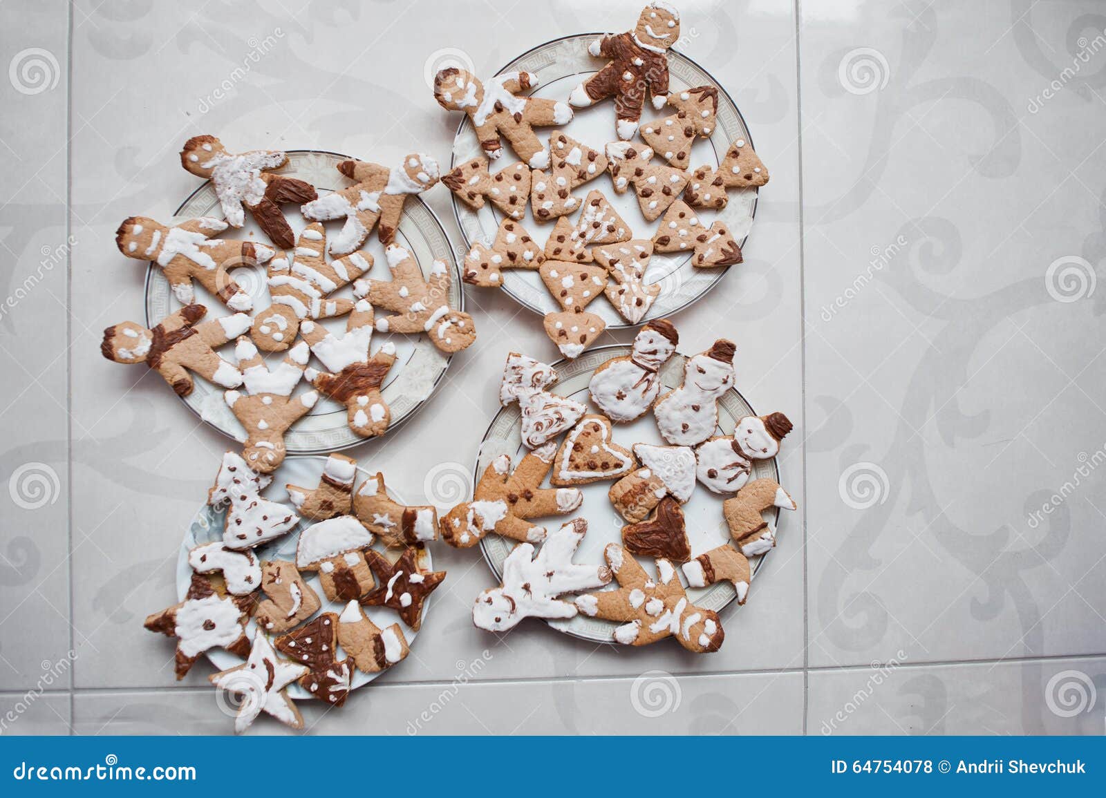 Gingerbread Cookies or Christmas Cookie Stock Photo - Image of peeking ...