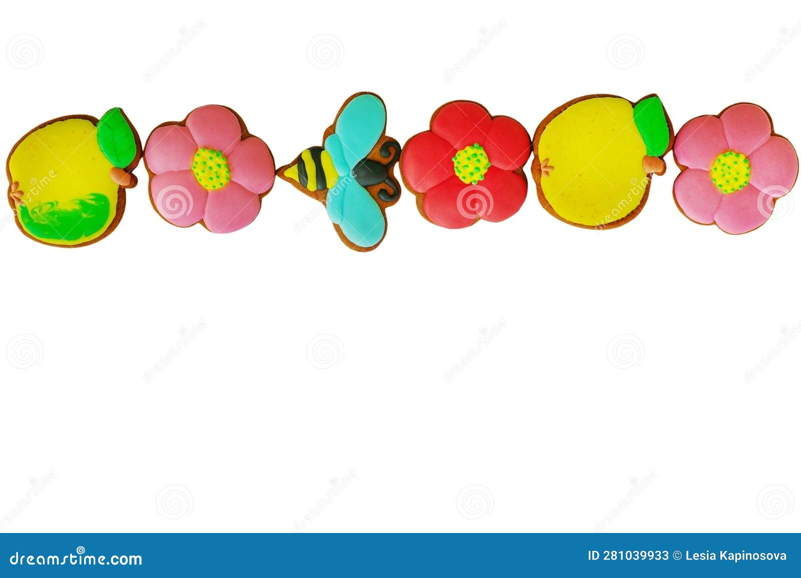 Gingerbread Cookies are Delicious with a Summer Theme. Sweets Isolate ...