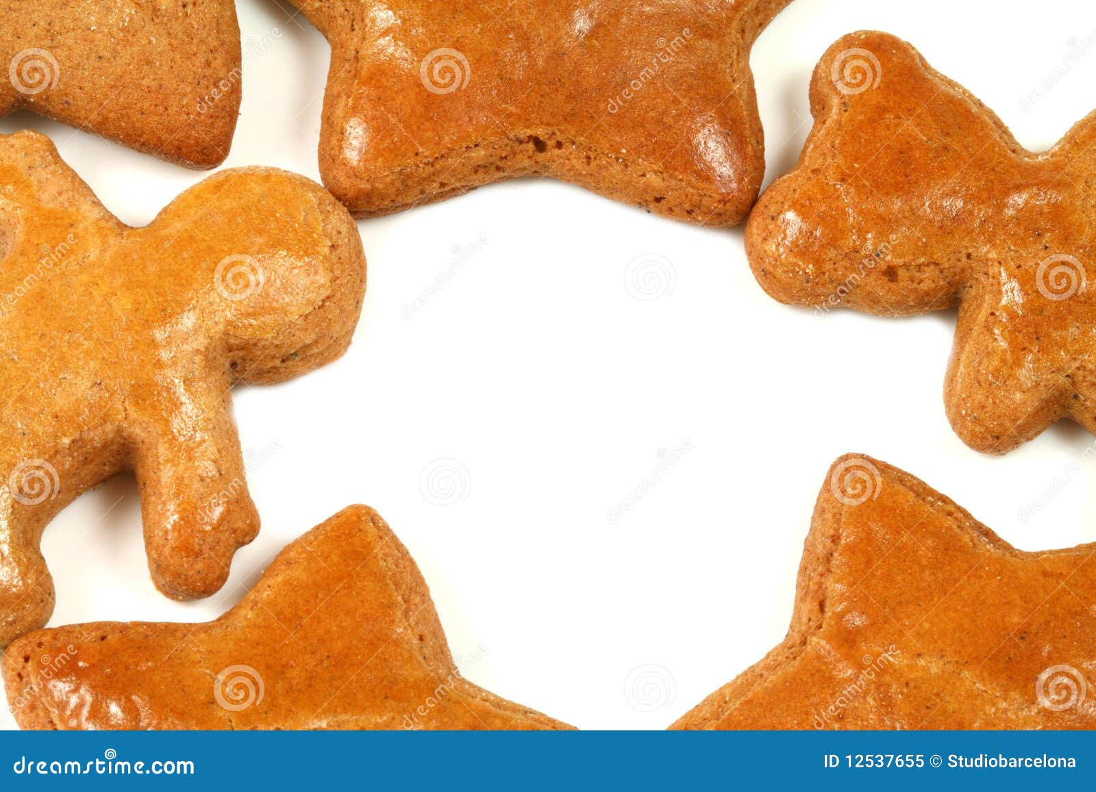 Gingerbread cookies frame stock image. Image of brown - 12537655
