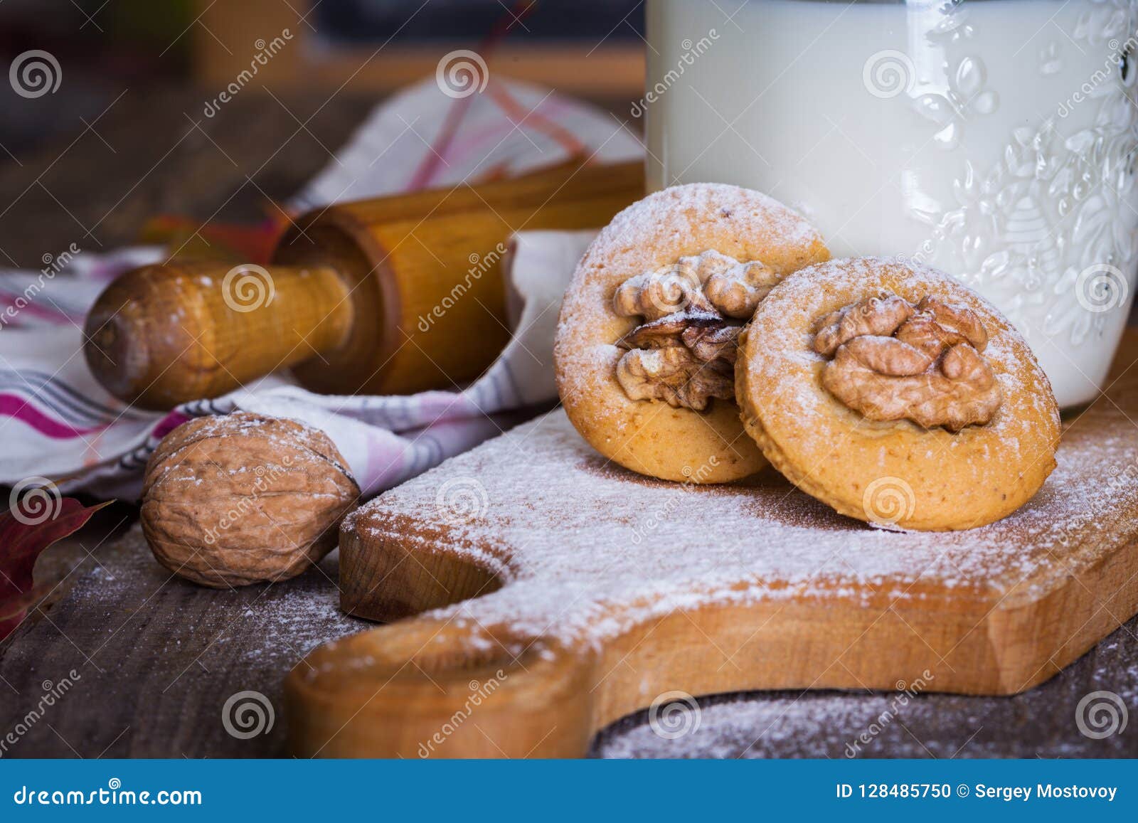 Gingerbread Cookies with Nuts Stock Photo - Image of cookies, walnut ...