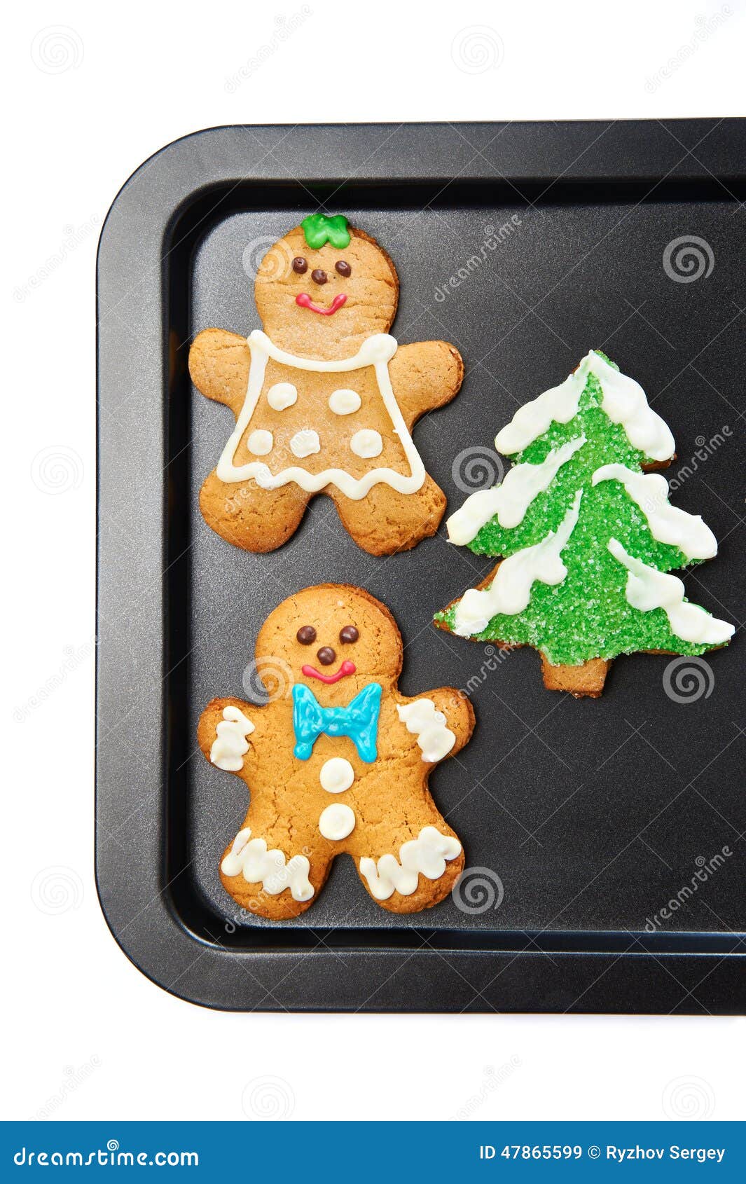 Gingerbread Cookies on the Pan Stock Image - Image of cookie, baked ...