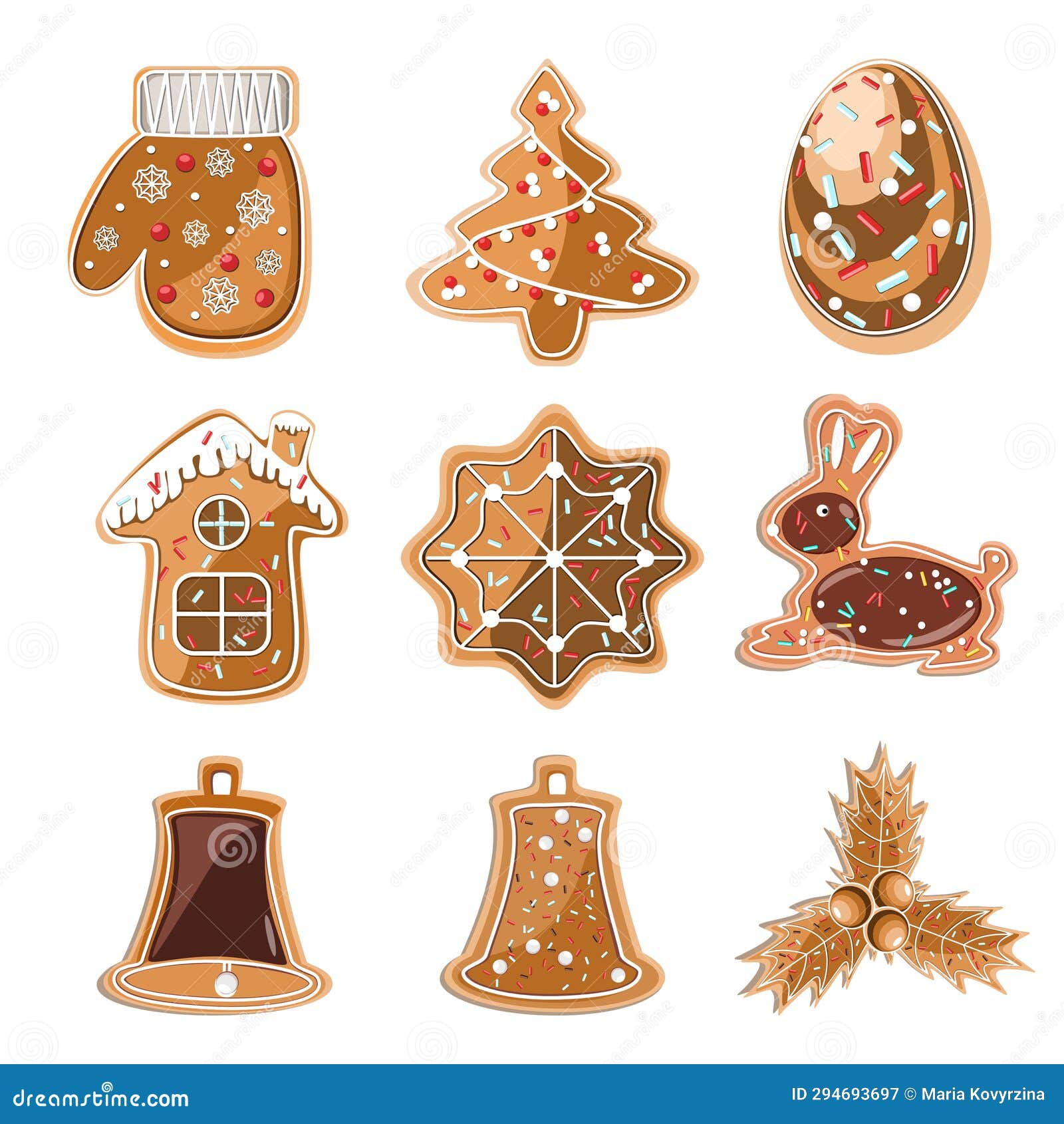 Gingerbread Cookies Vector Illustration Stock Illustration ...