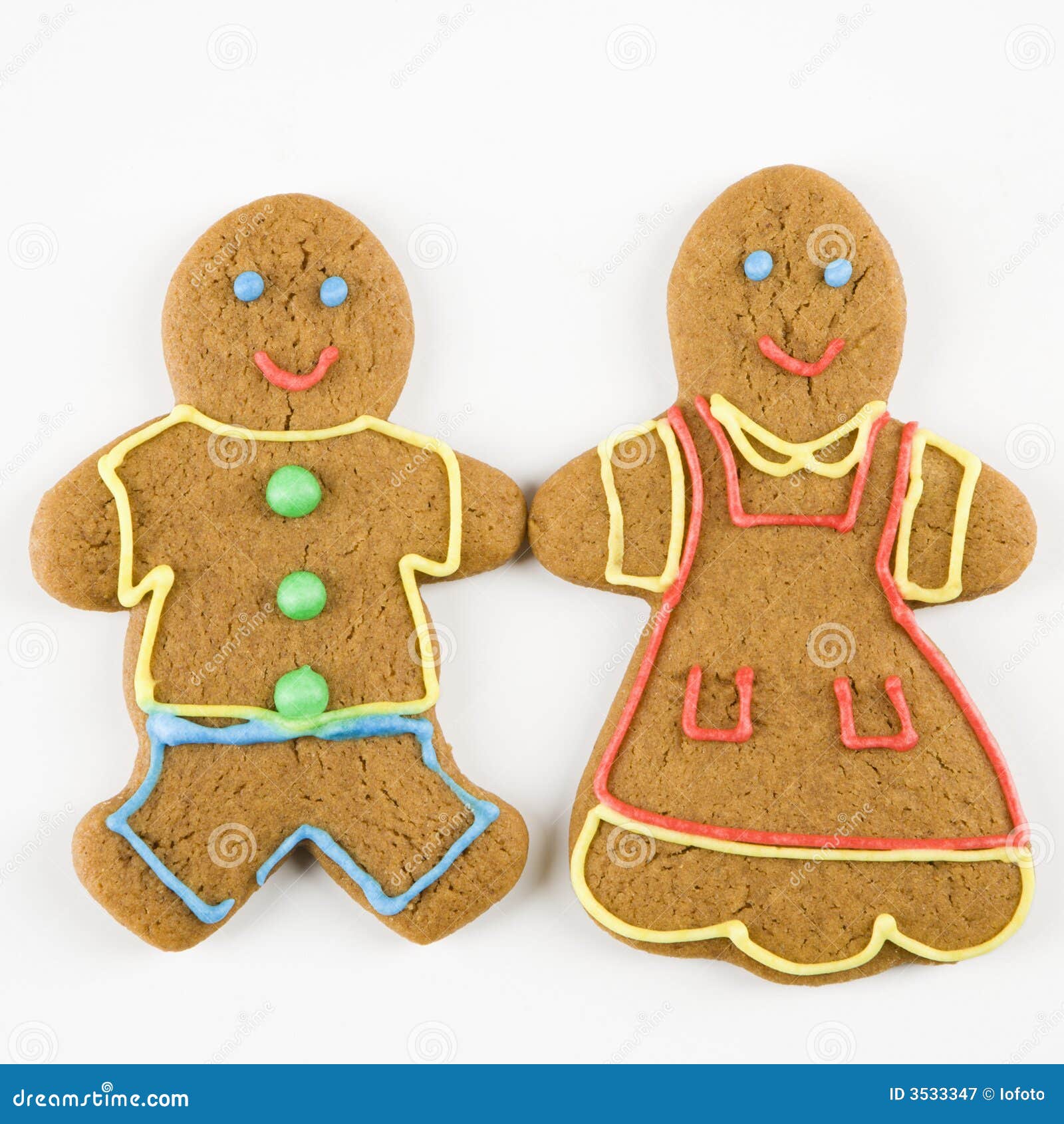 Gingerbread couple. stock image. Image of life, holiday - 3533347