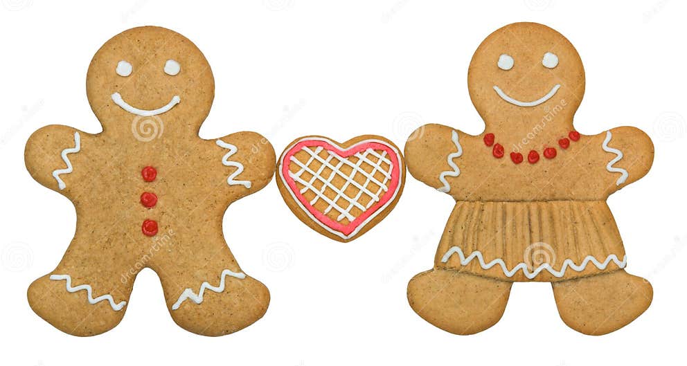 Gingerbread couple stock image. Image of cookies, buttons - 8188413
