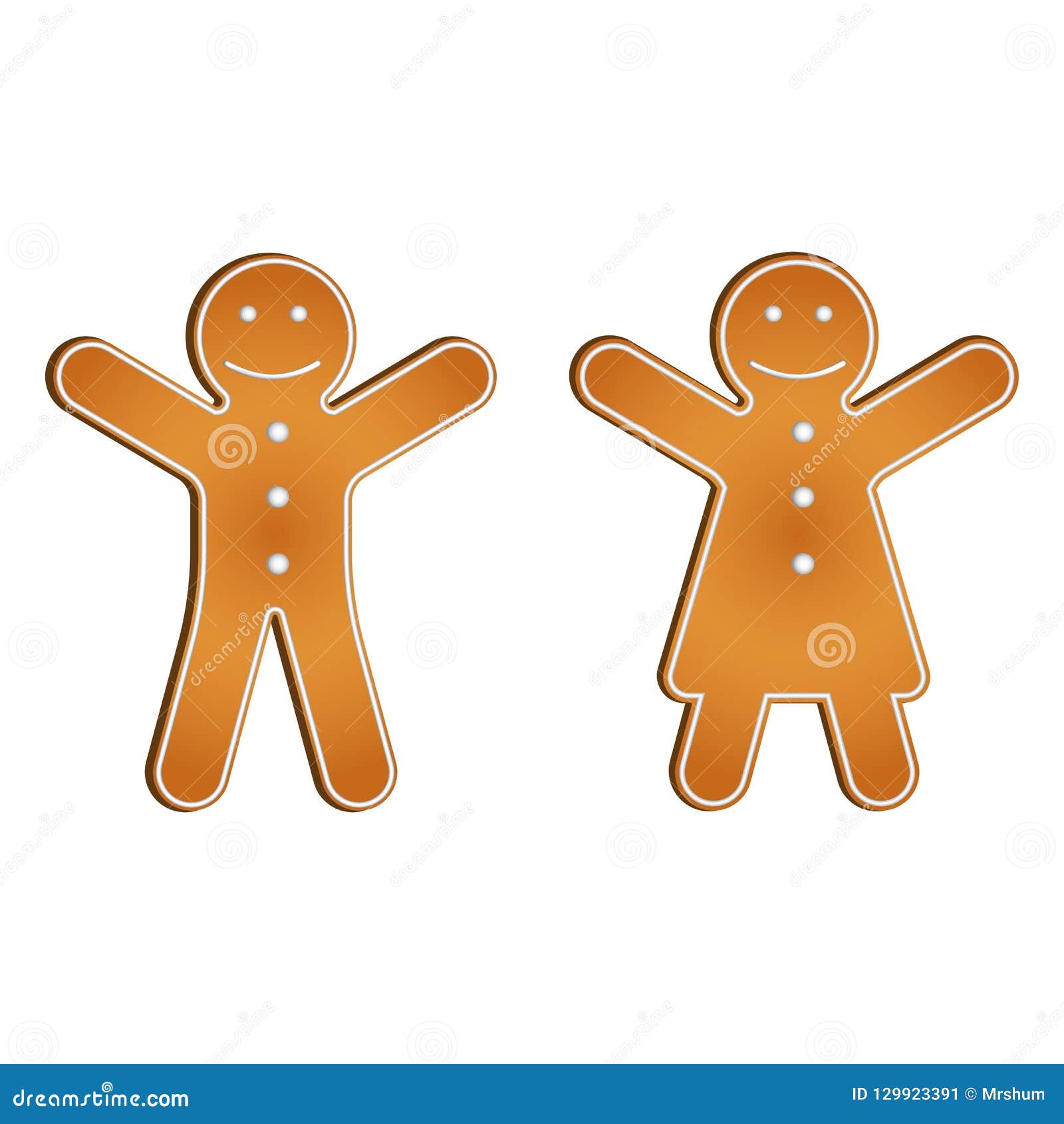 Gingerbread Couple stock illustration. Illustration of traditional ...