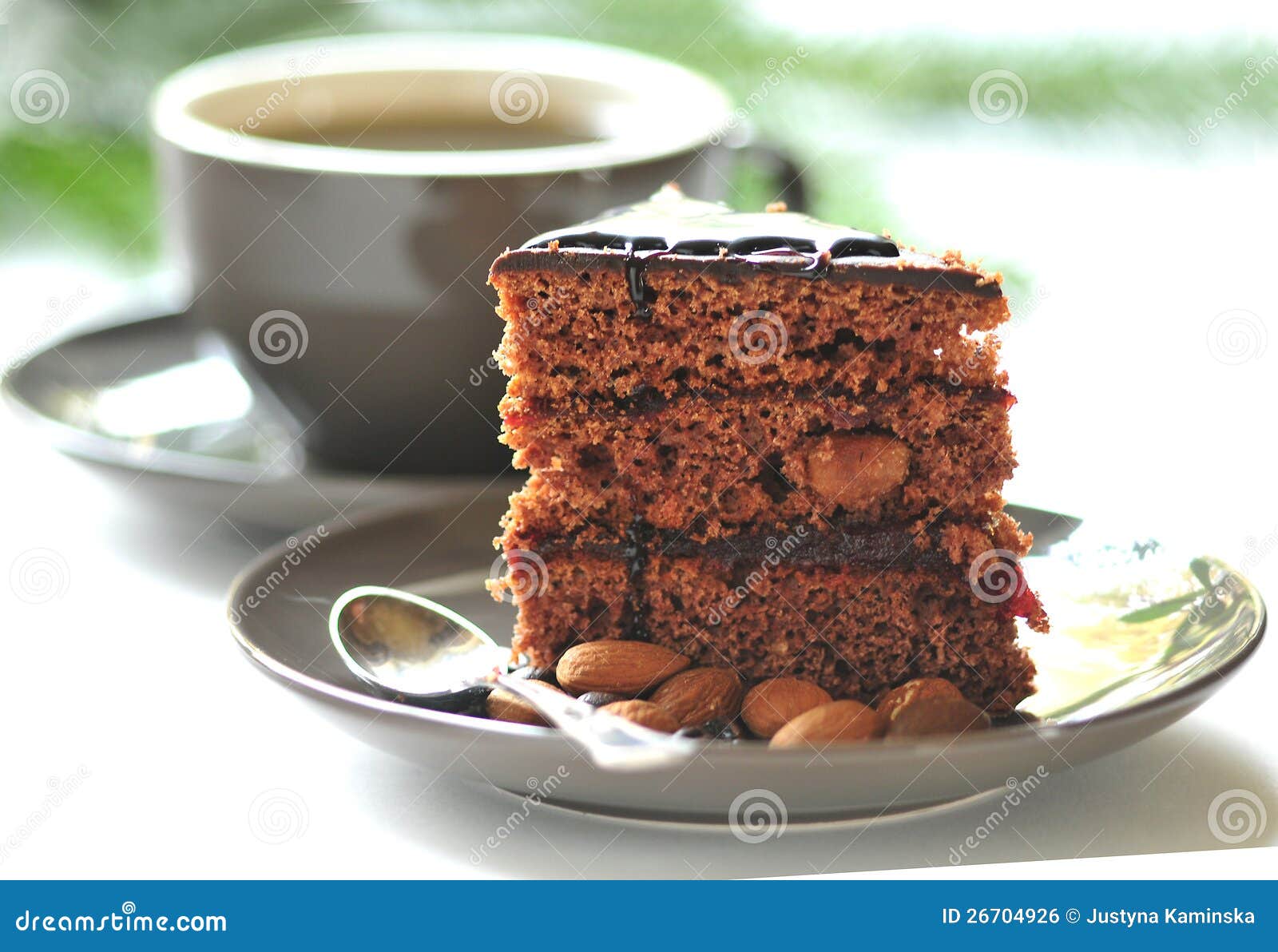 Gingerbread with Cup of Coffee Stock Photo - Image of dessert, slice ...