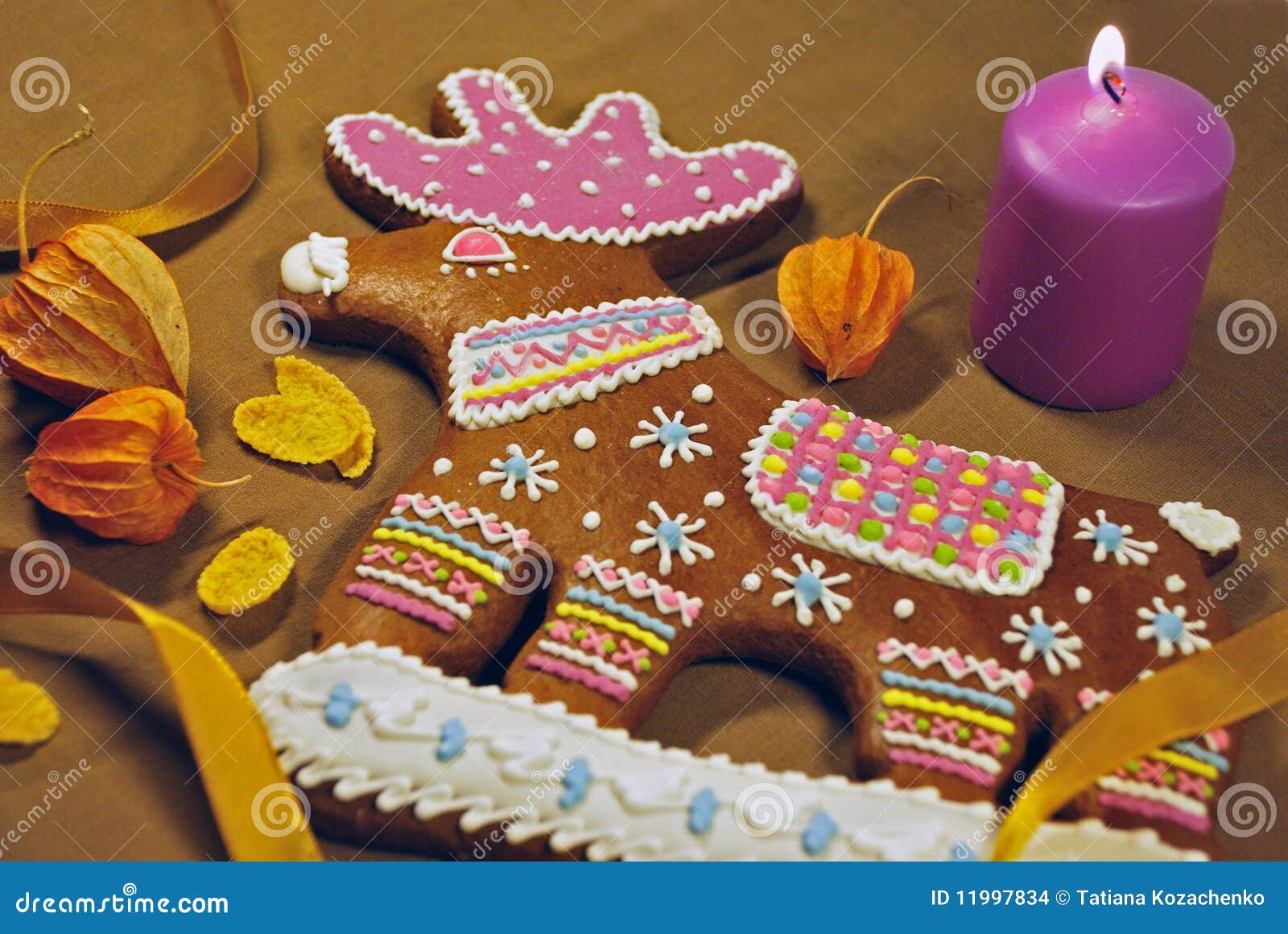 Gingerbread deer stock photo. Image of traditional, candle - 11997834