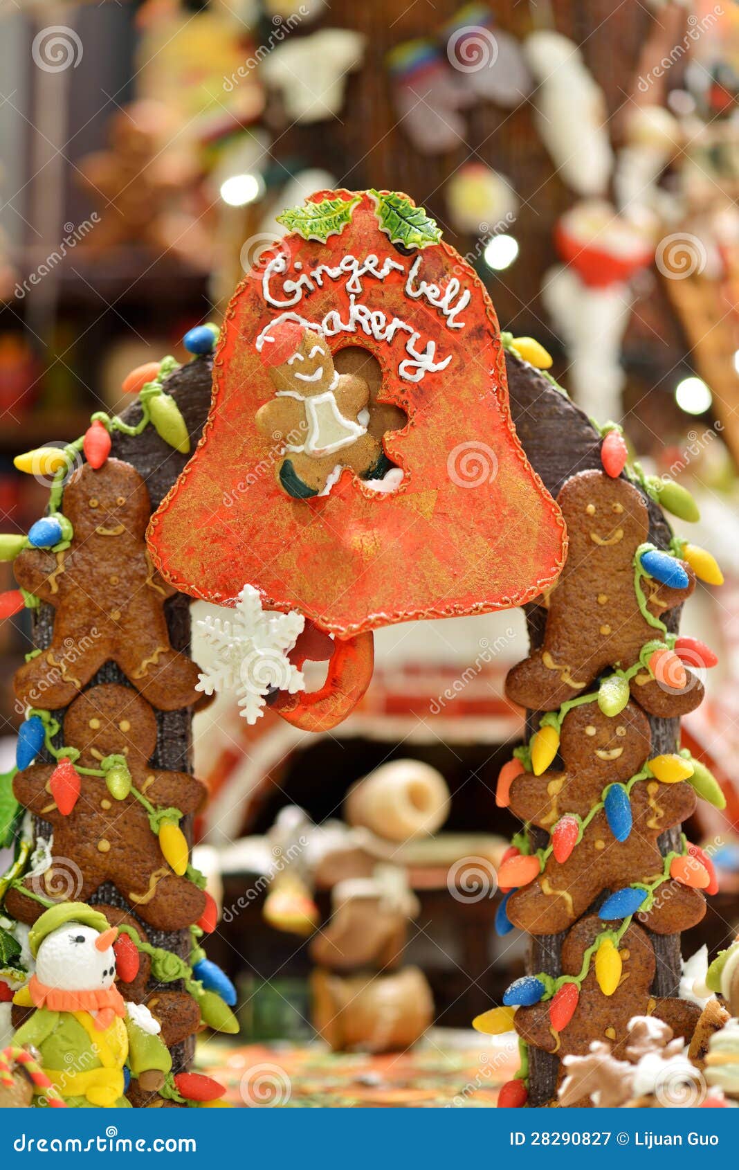 Gingerbread display stock image. Image of bakery, bell - 28290827