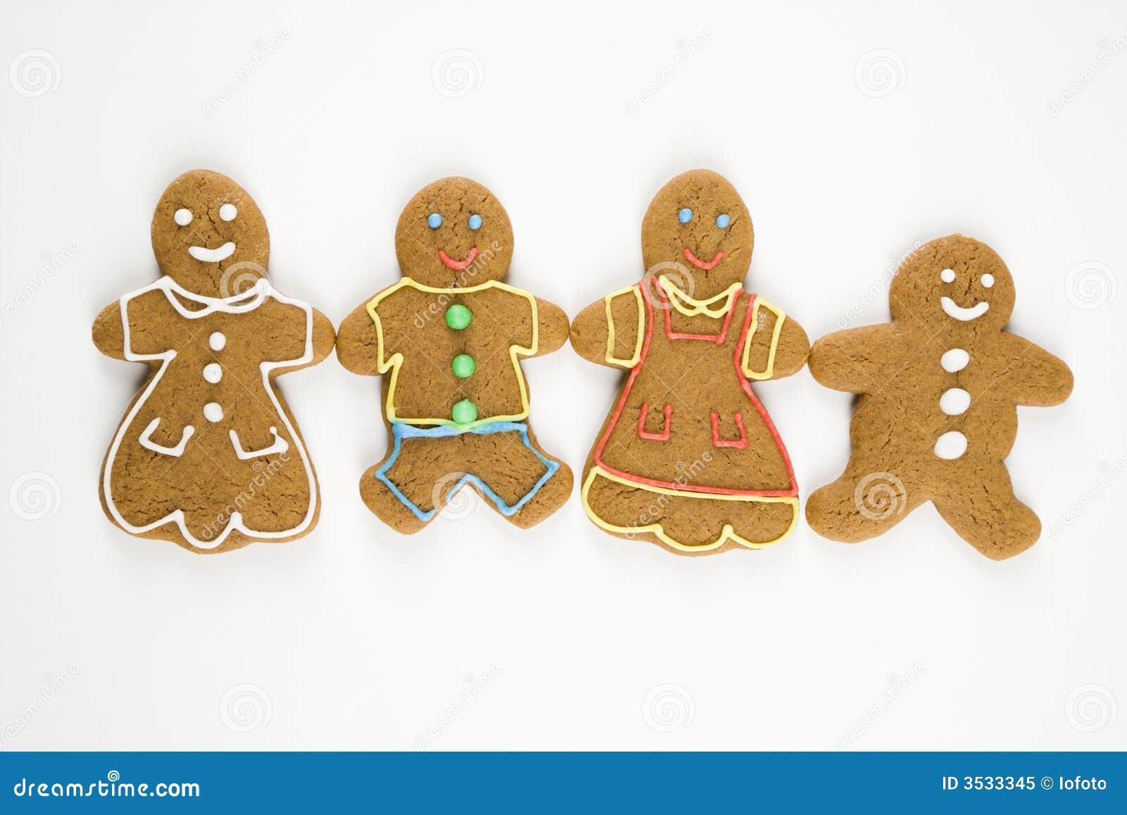 Gingerbread family. stock image. Image of icing, male - 3533345