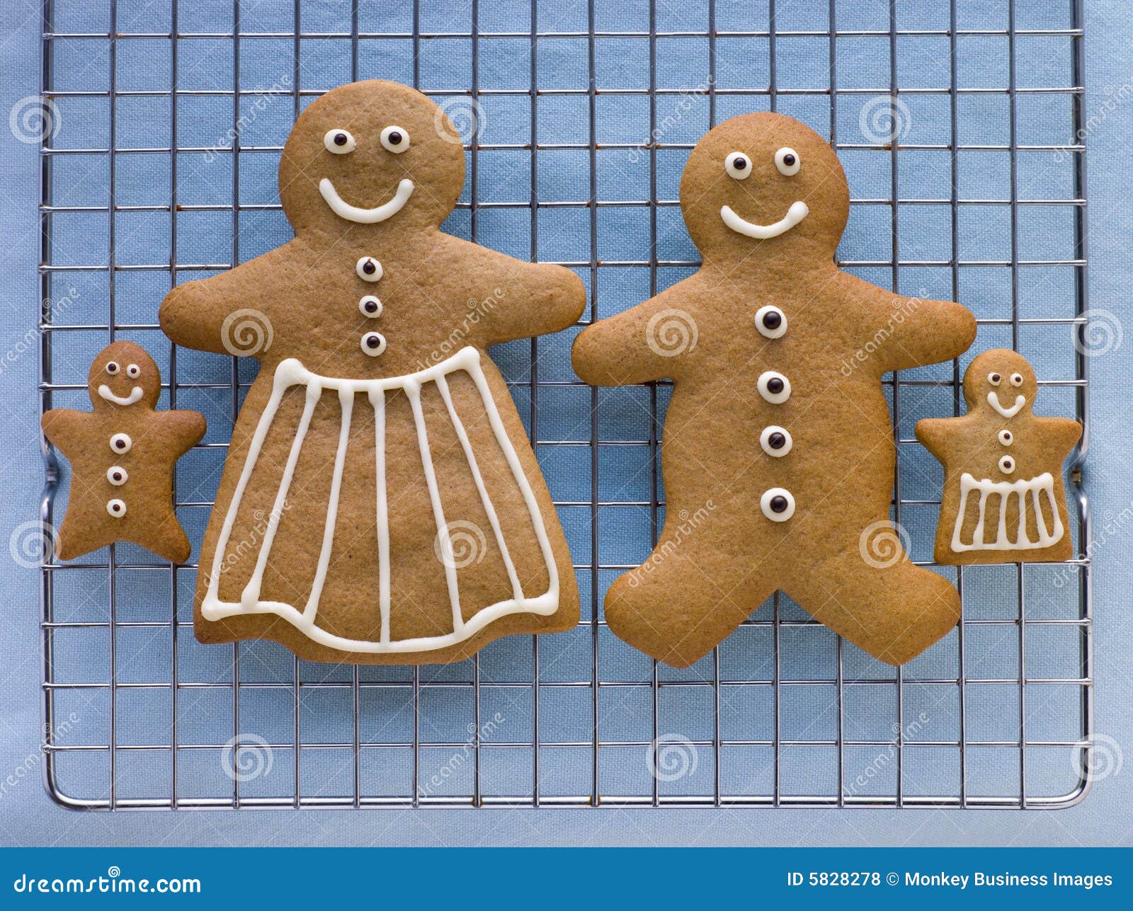 Gingerbread Family stock photo. Image of cookery, rack - 5828278