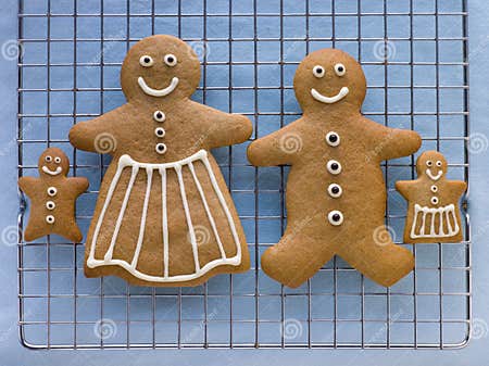 Gingerbread Family stock photo. Image of cookery, rack - 5828278