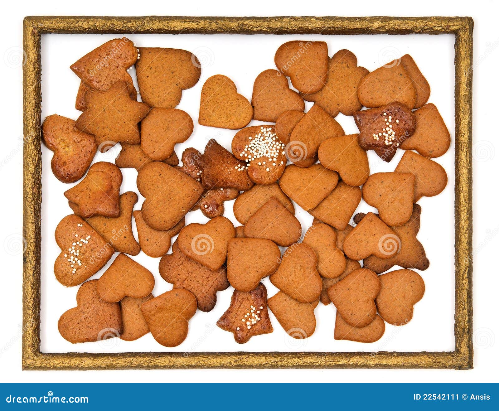 Gingerbread in the frame stock image. Image of food, love - 22542111