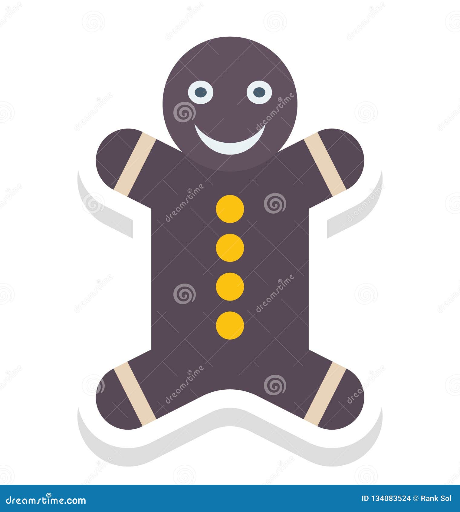 Gingerbread, Ginger Man Vector Icon that Can Be Easily Modified or Edit ...