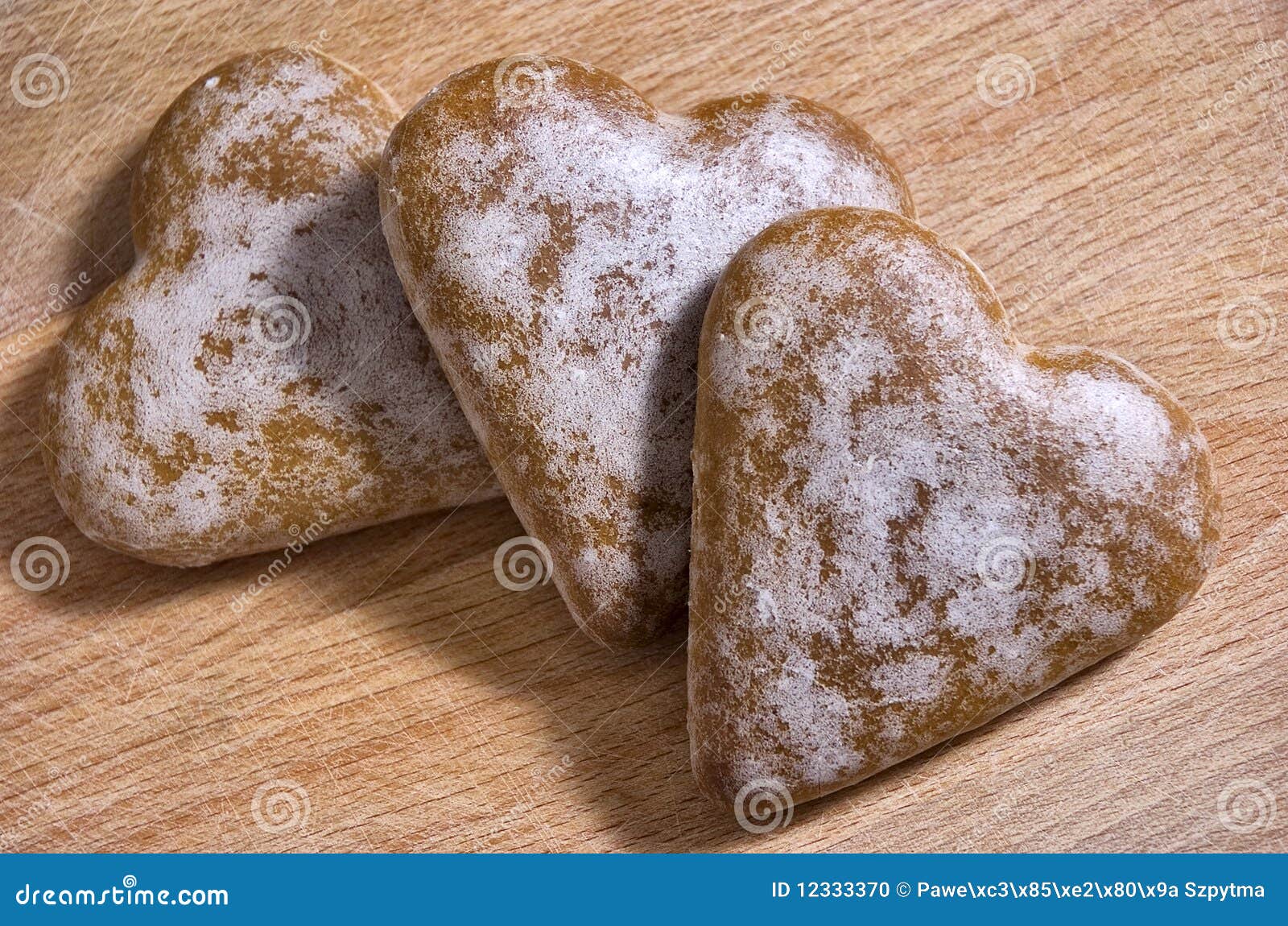 Gingerbread hearts stock photo. Image of christmas, collection - 12333370