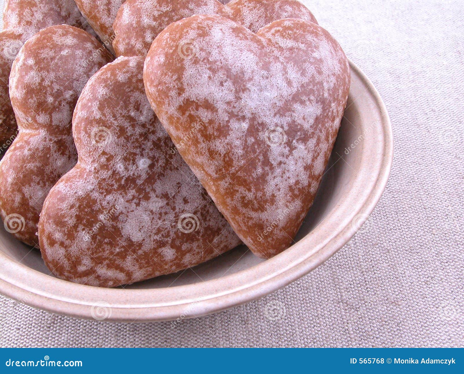 Gingerbread hearts stock photo. Image of heart, spice, christmas - 565768