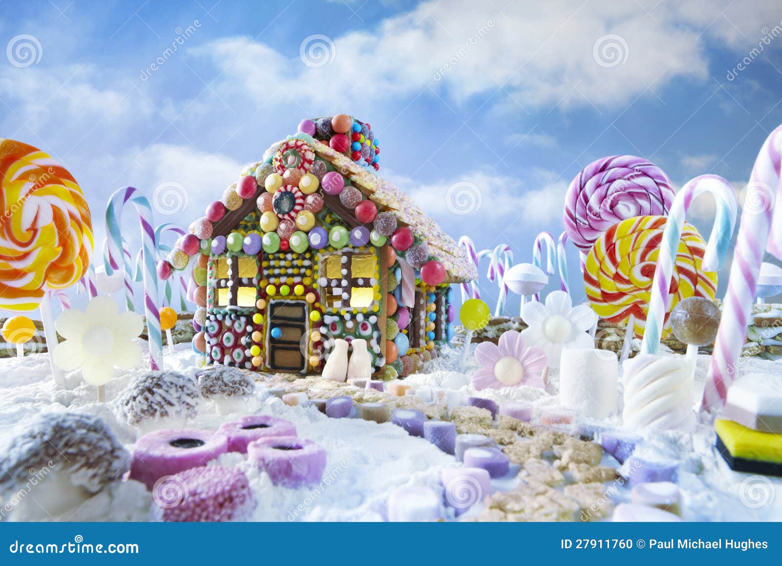 Gingerbread House On Fir Branch Royalty-Free Stock Photography ...