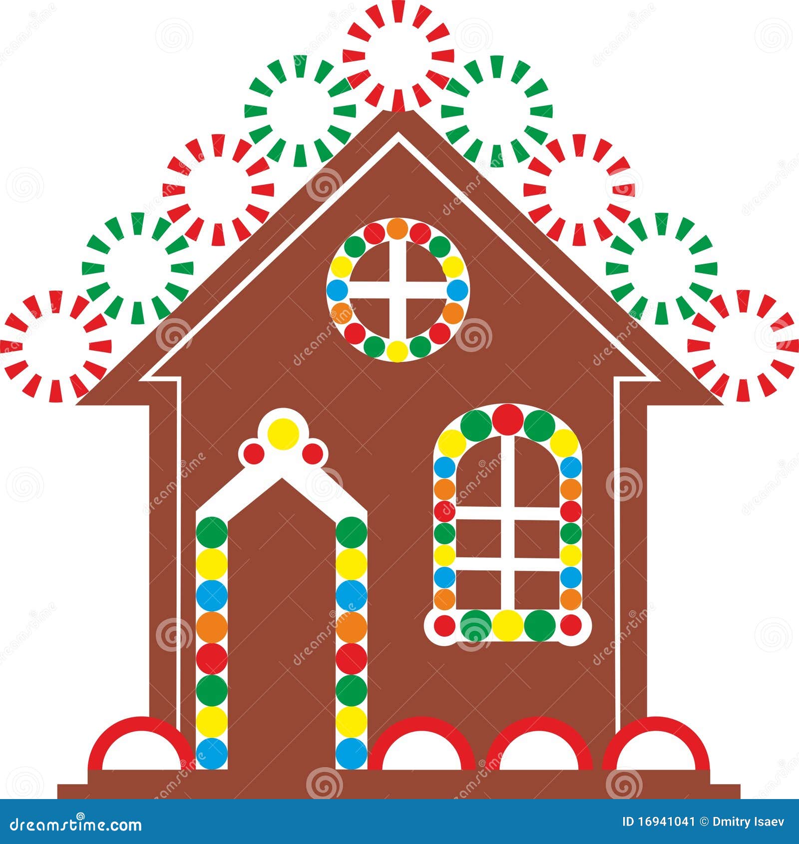 Gingerbread house color 03 stock vector. Illustration of celebration ...