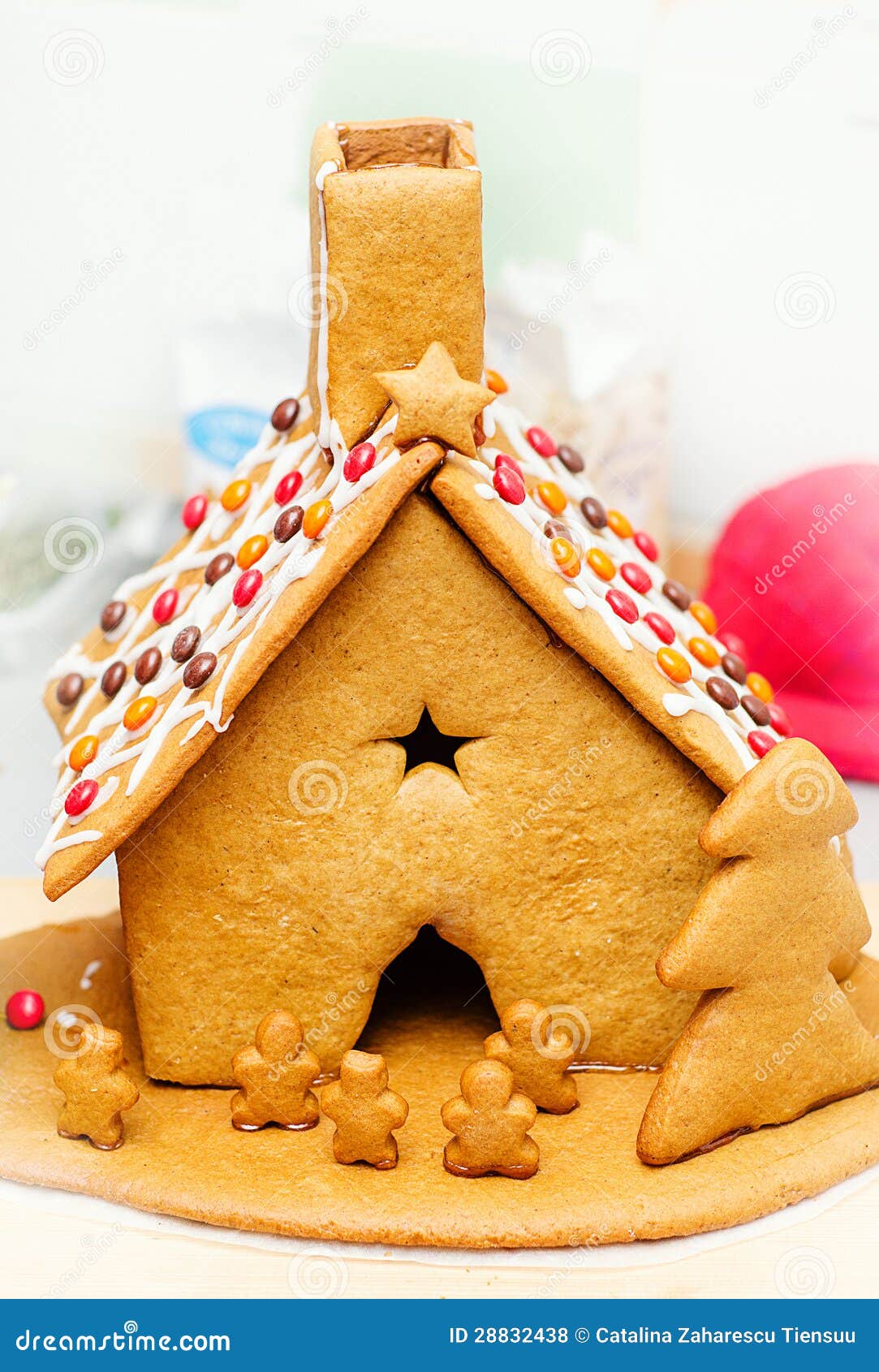 Gingerbread House- Front View Stock Photo - Image of spices, dough ...
