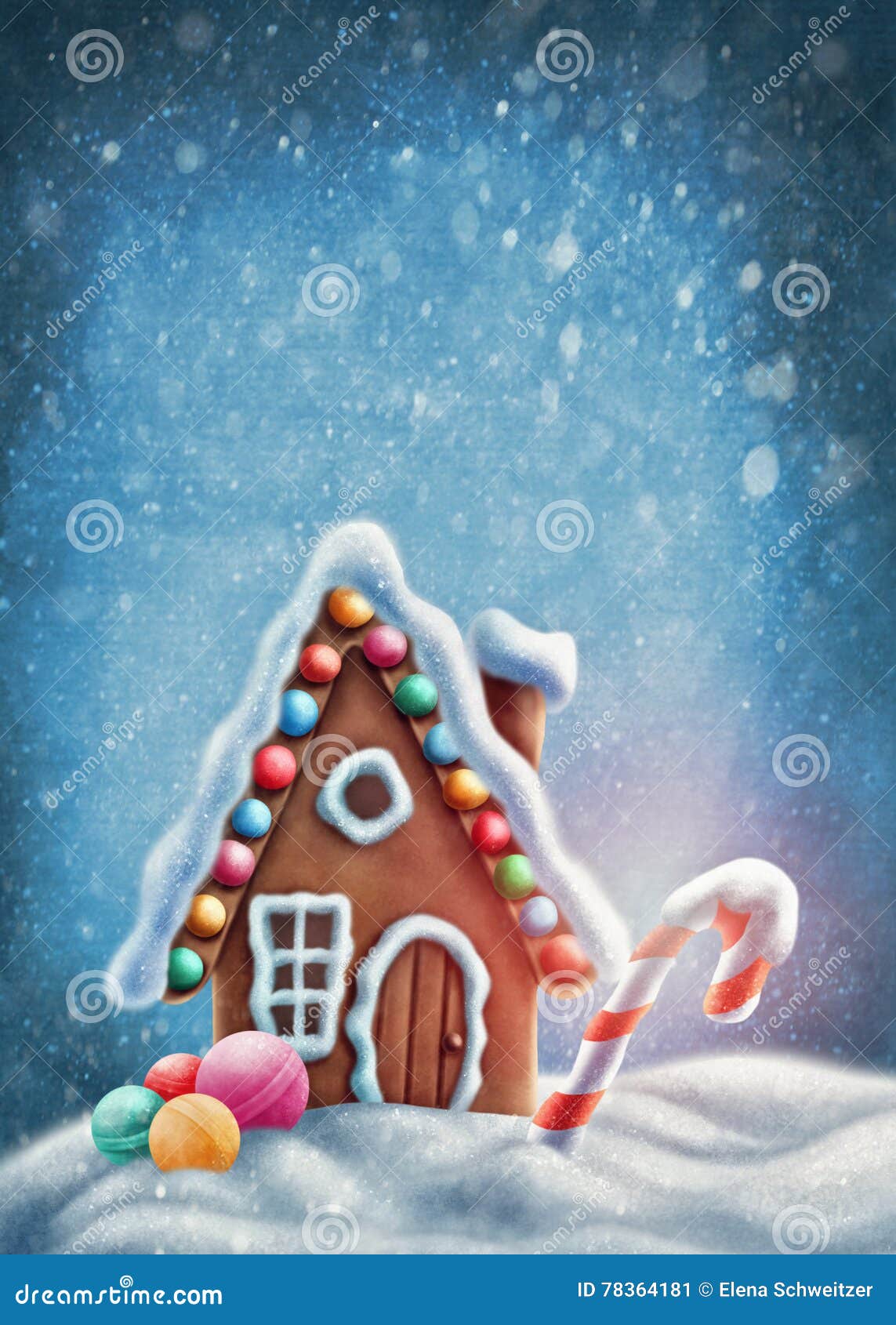 Gingerbread house stock illustration. Illustration of texture - 78364181