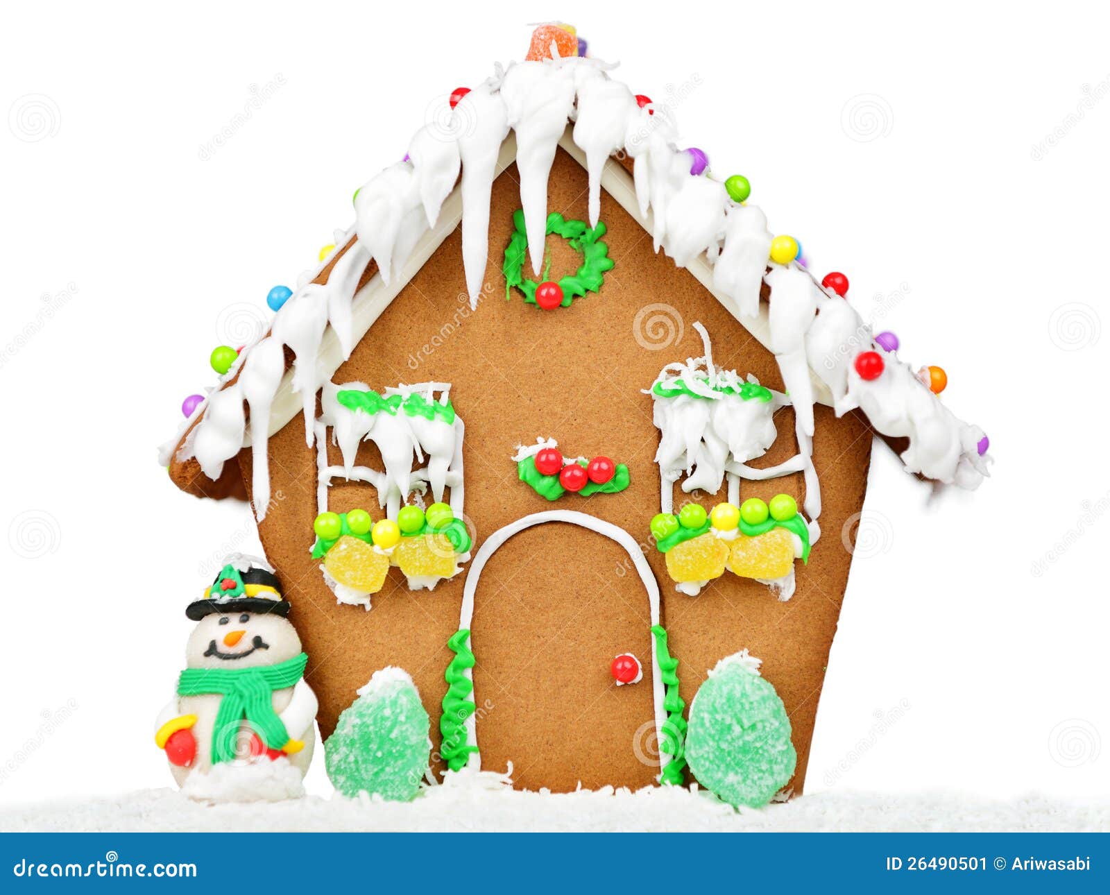 Gingerbread house isolated stock image. Image of baking - 26490501