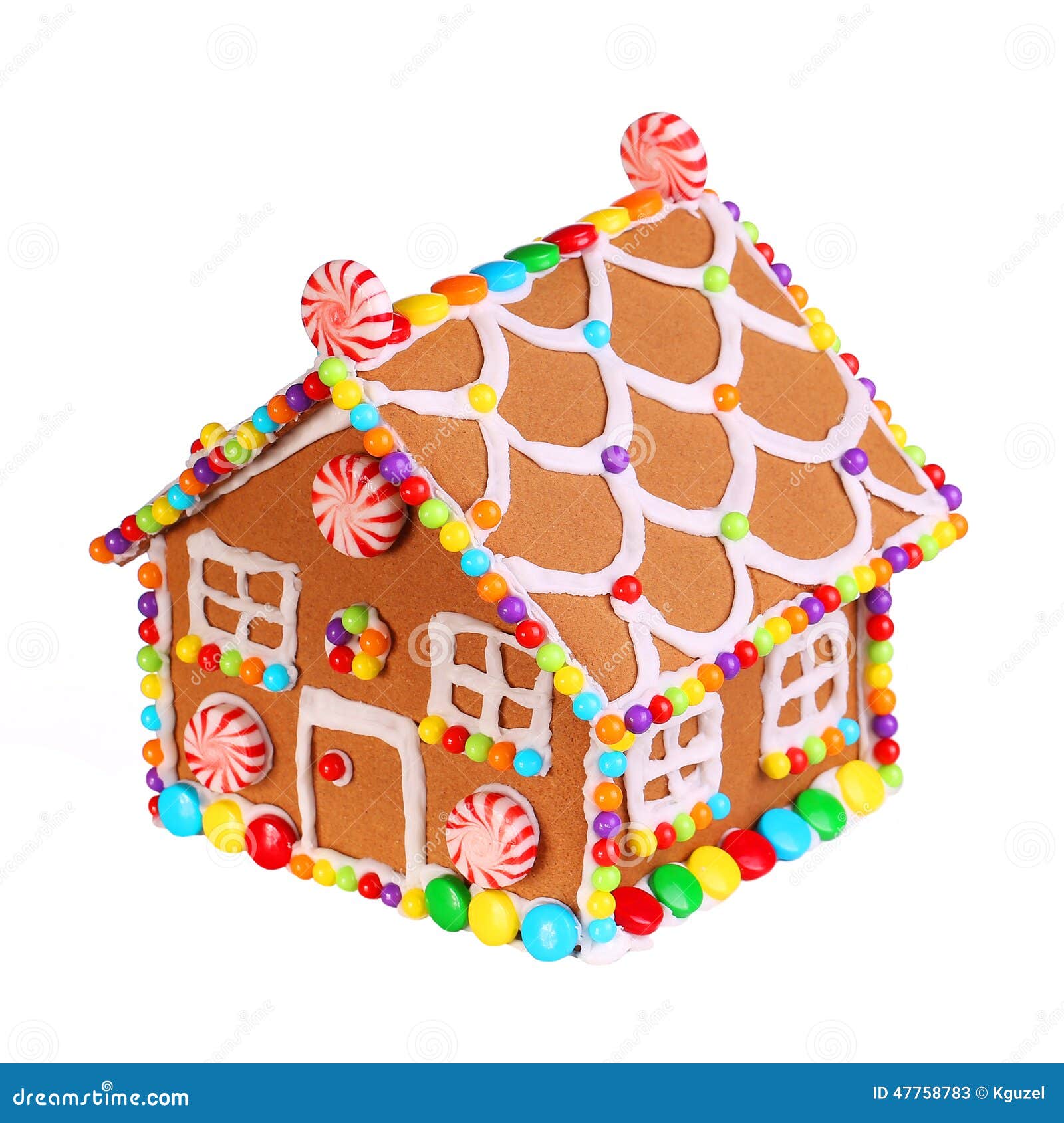 Gingerbread House isolated stock image. Image of dessert - 47758783