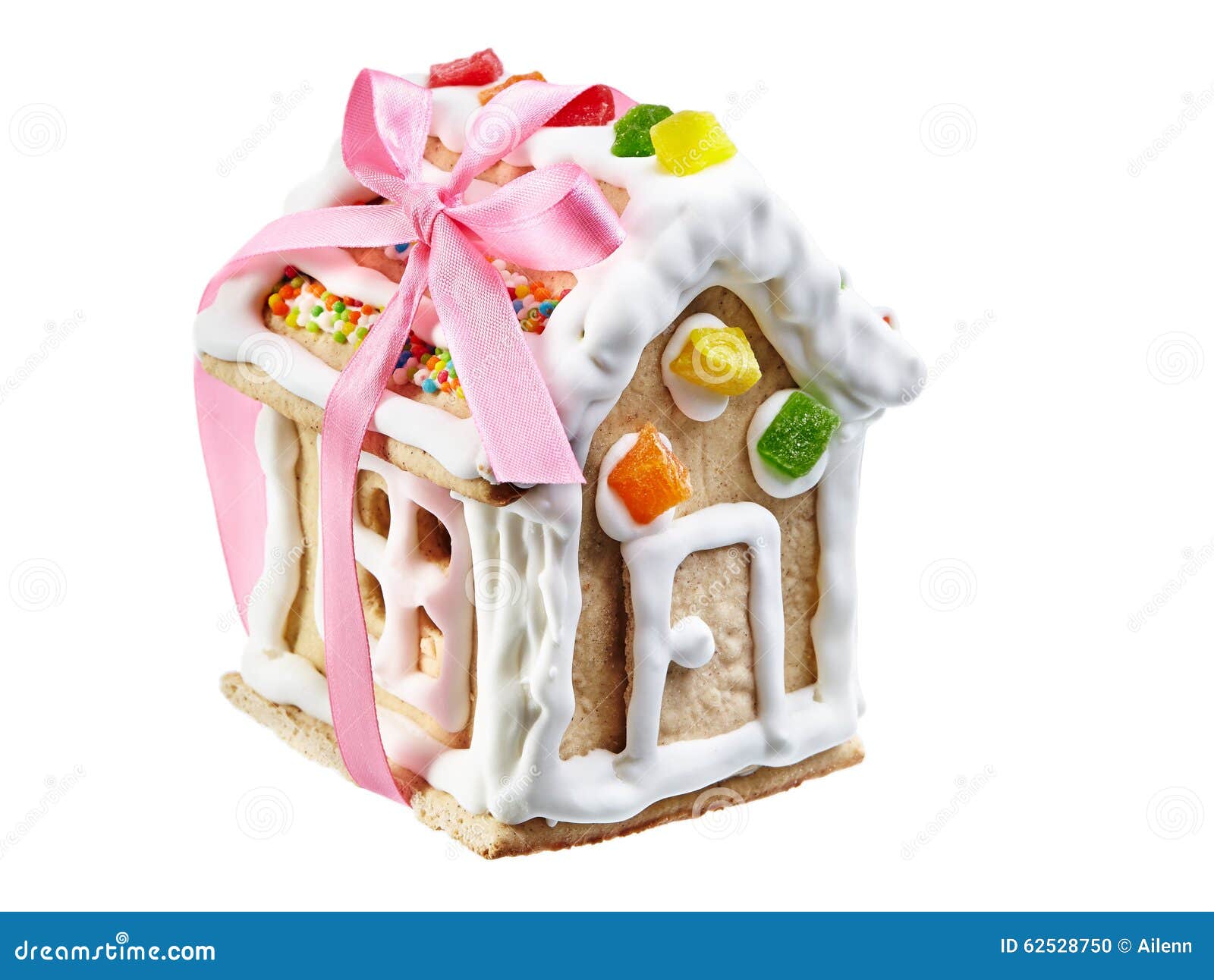 Gingerbread House Isolated on White Stock Photo - Image of holiday ...
